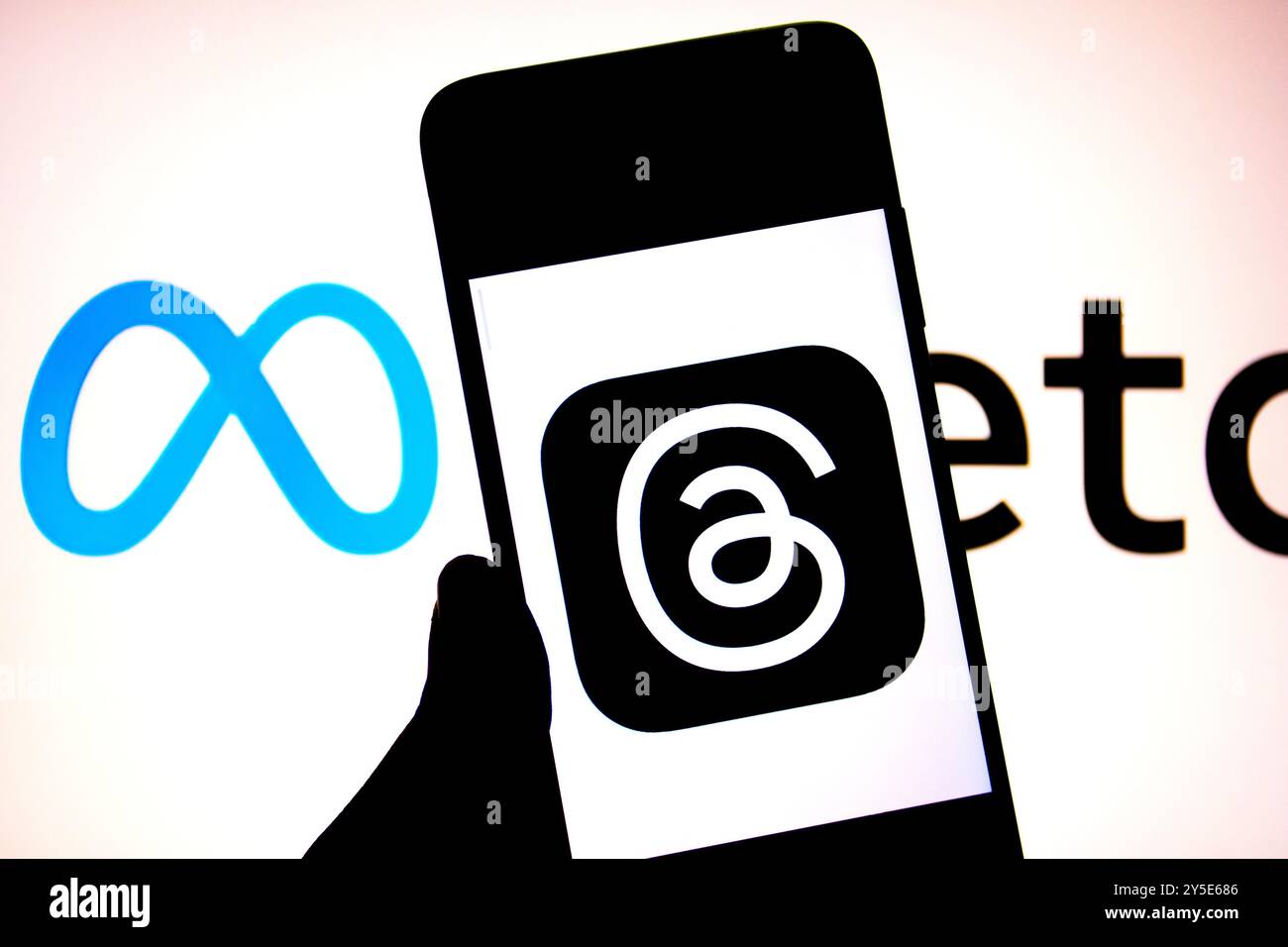 In this photo illustration, a Thread logo seen displayed on a ...