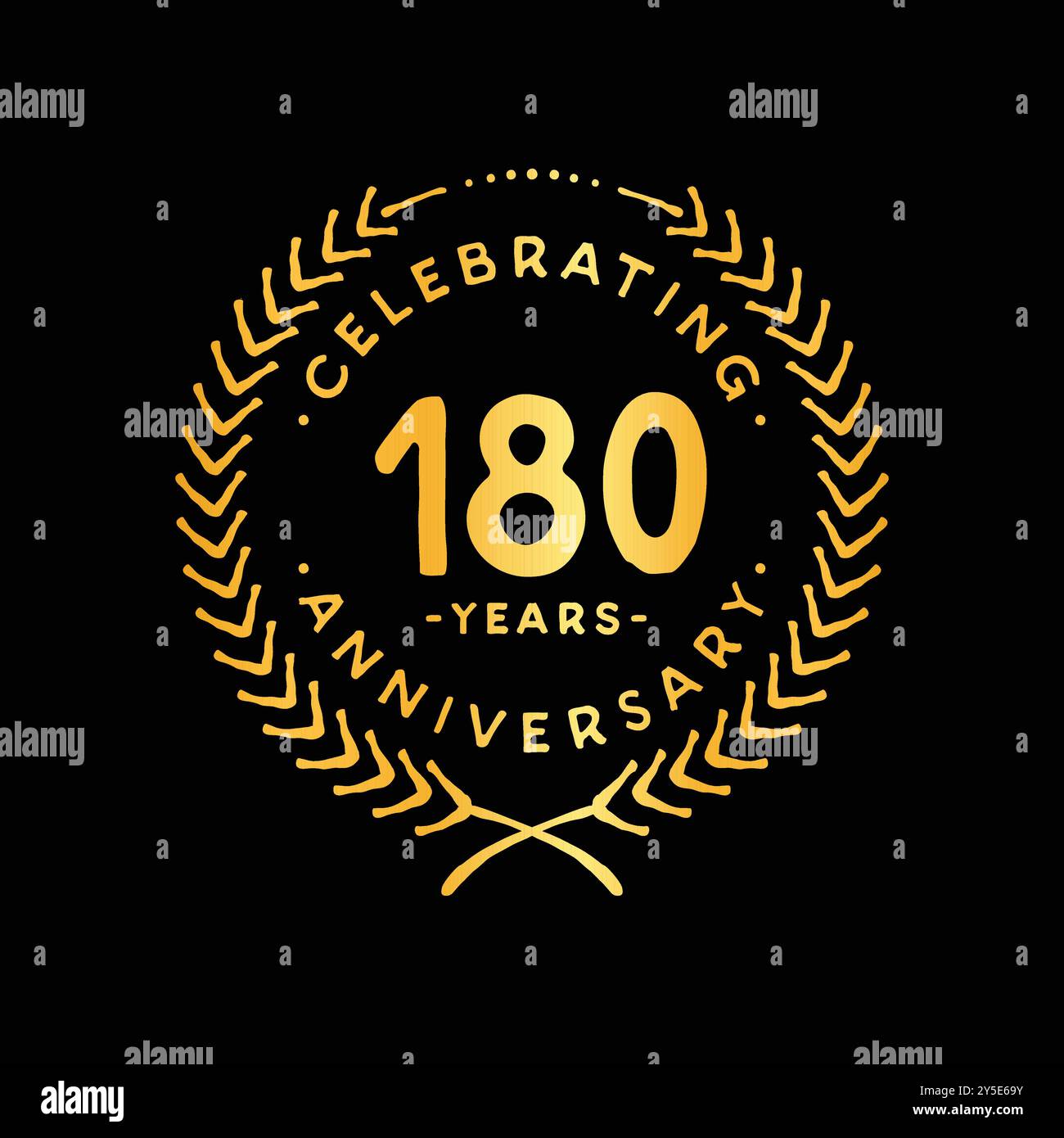 180 years logo hi-res stock photography and images - Alamy