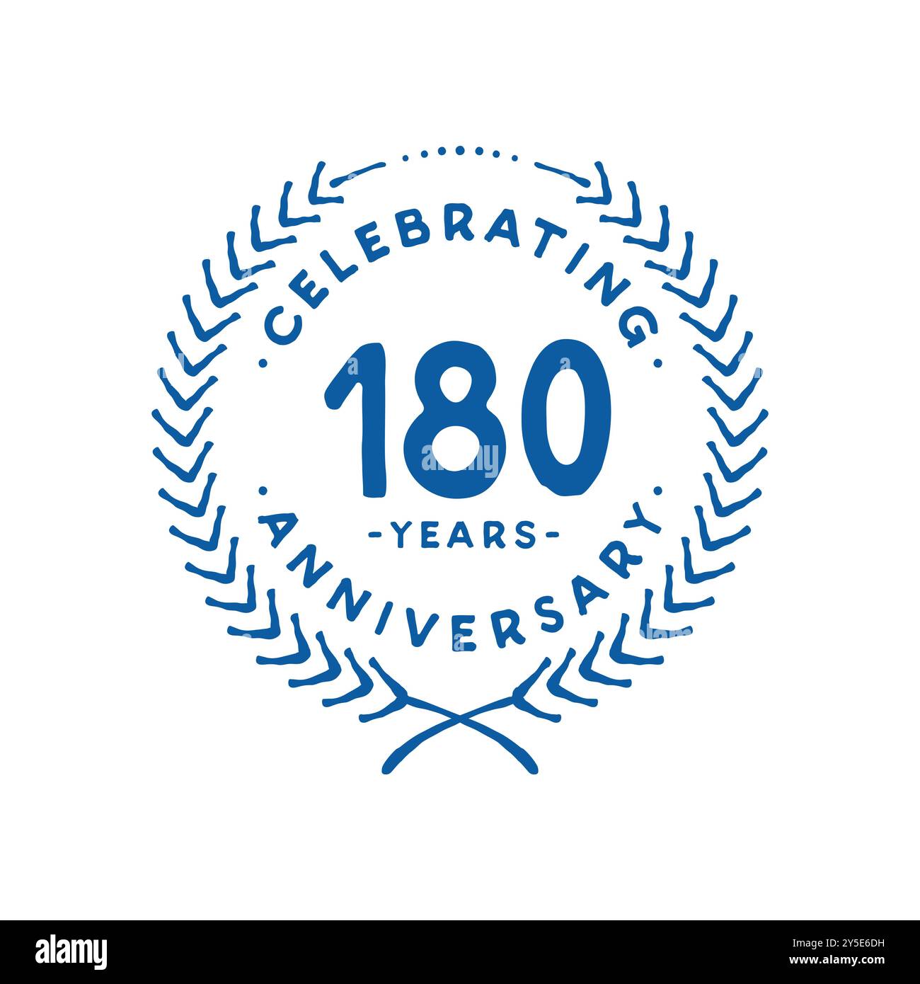 180 years design template. 180th vector and illustration Stock Vector ...