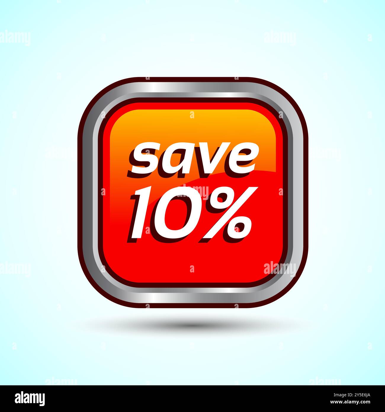 Save 10 Percent Icon Button Design Illustration, Discount Sign Stock ...