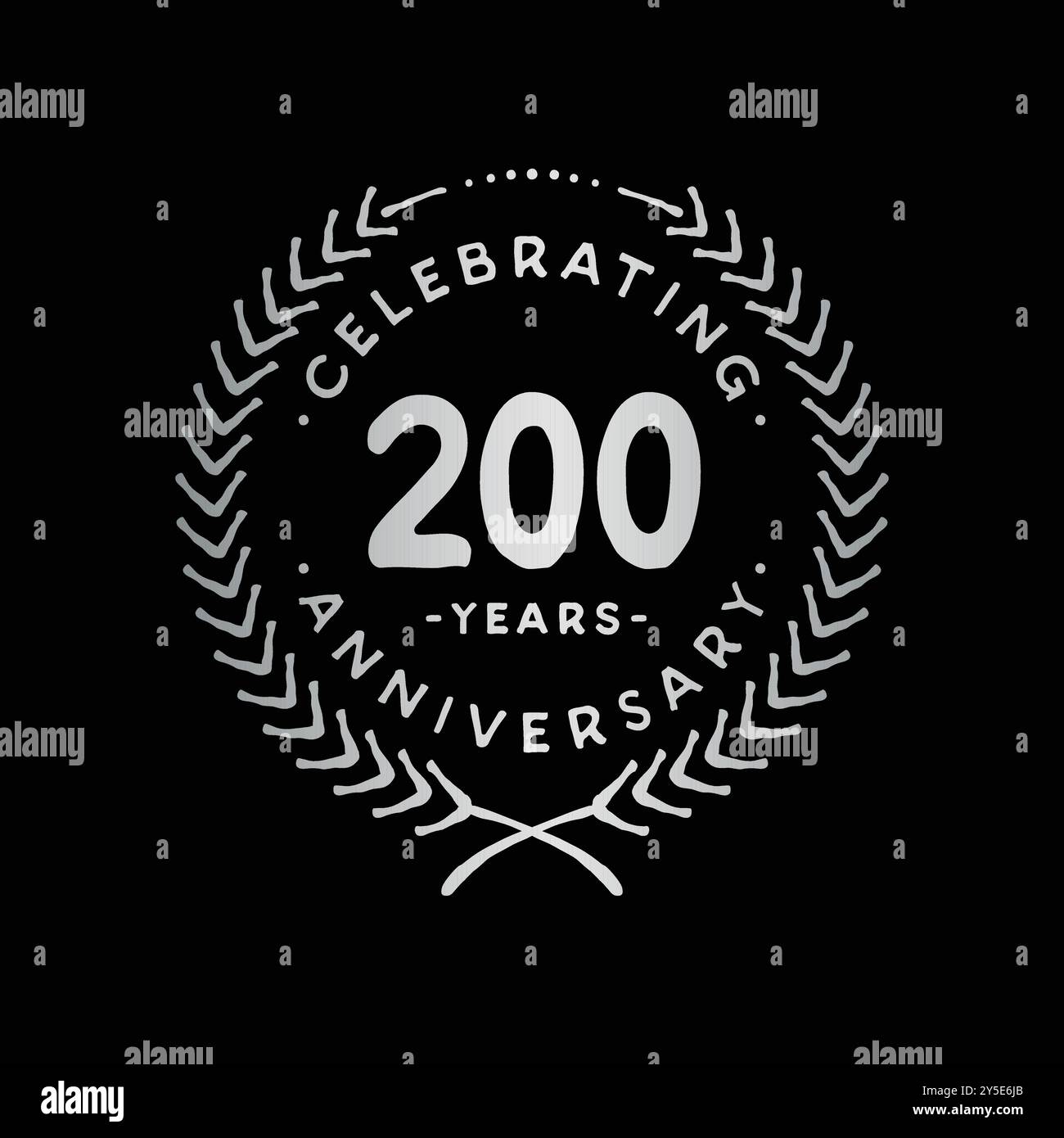 200 years design template. 200th vector and illustration Stock Vector ...