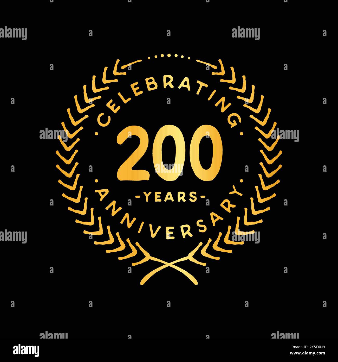 200 years design template. 200th vector and illustration Stock Vector ...