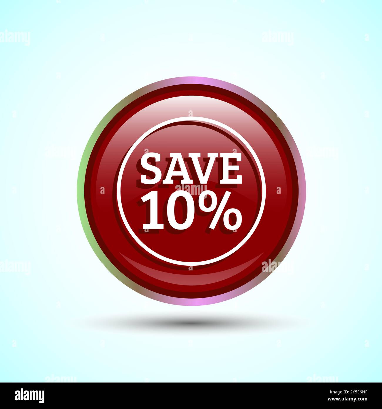 Save 10 Percent Icon Button Design Illustration, Discount Sign Stock ...