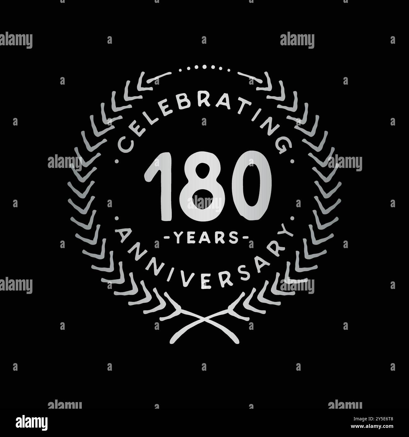 180 years design template. 180th vector and illustration Stock Vector ...