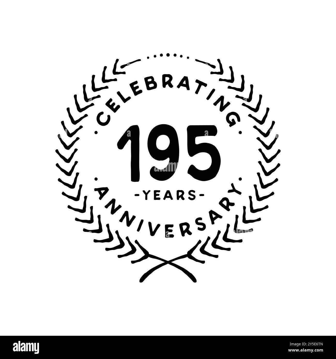 195 years design template. 195th vector and illustration Stock Vector ...