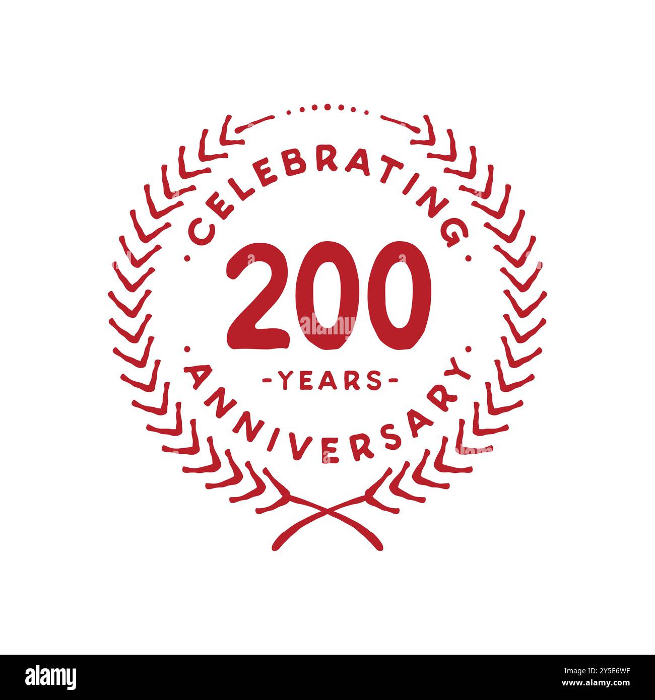 200 years design template. 200th vector and illustration Stock Vector ...