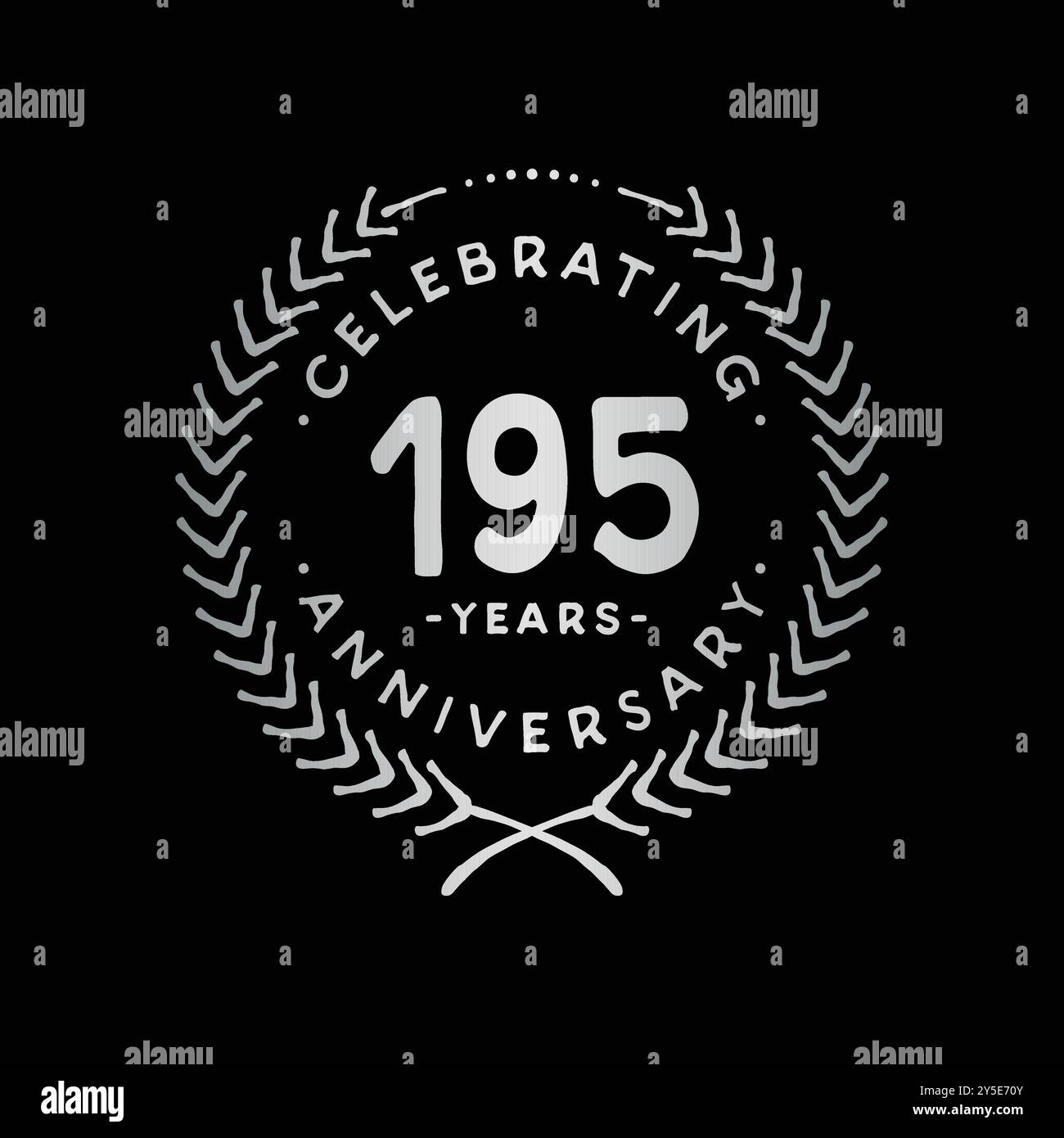 195 years design template. 195th vector and illustration Stock Vector ...