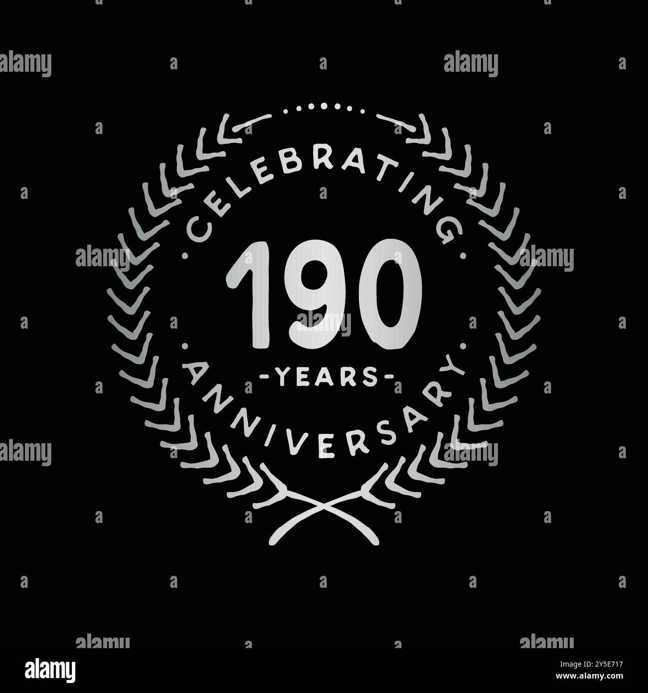 190 years design template. 190th vector and illustration Stock Vector ...