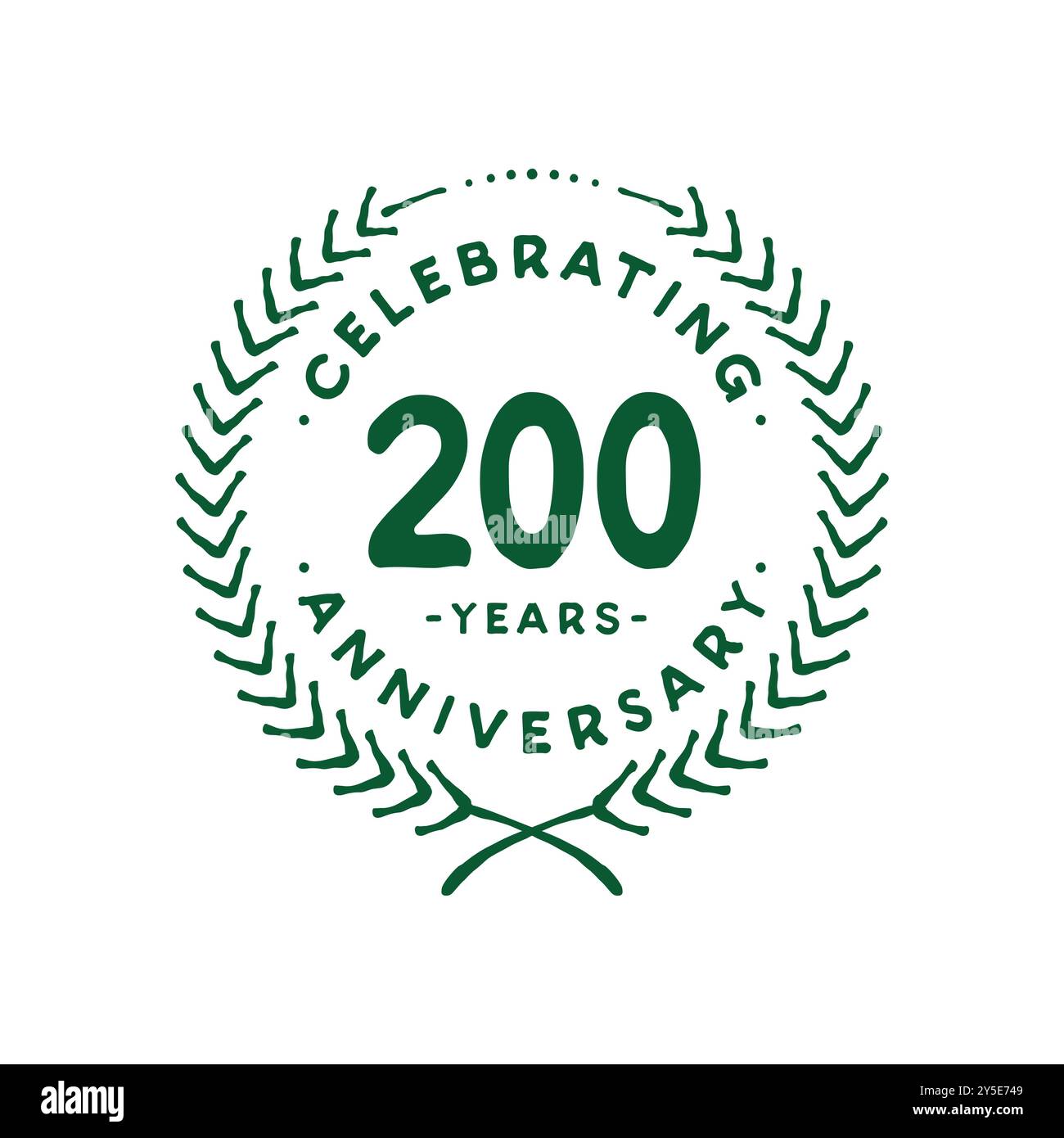 200 years design template. 200th vector and illustration Stock Vector ...