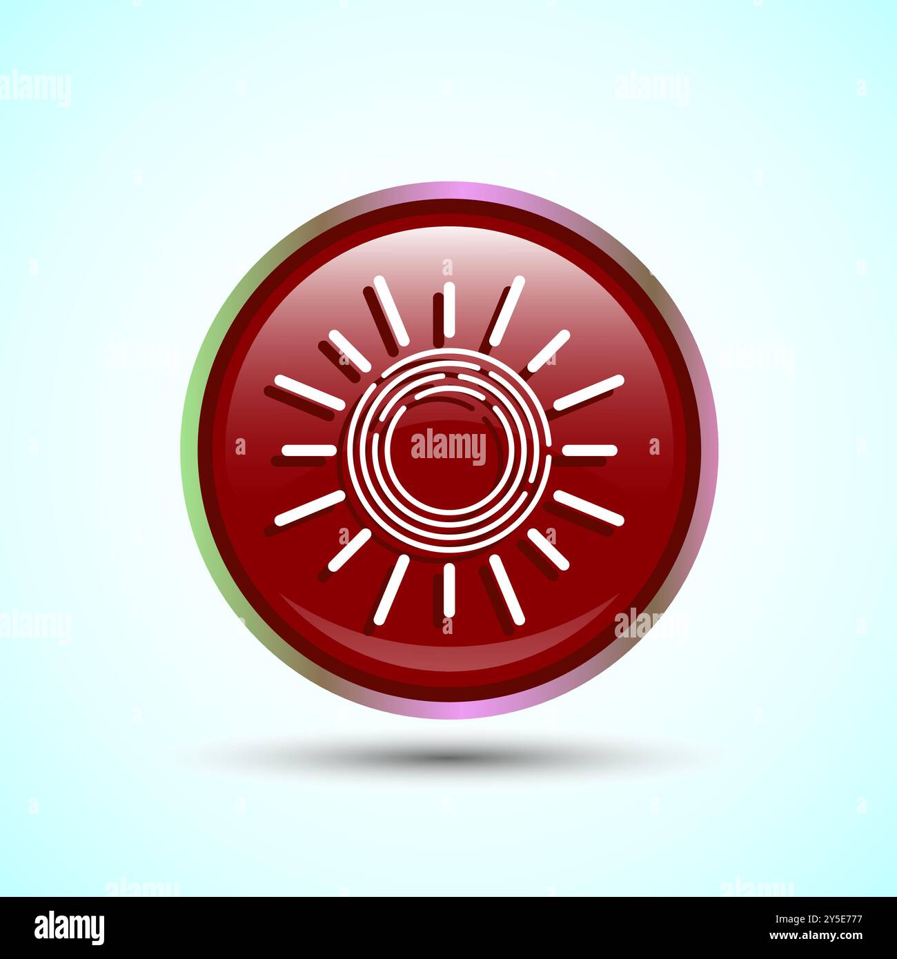 Sun Icon Button Design Illustration, Sunlight Sign Stock Vector Image ...
