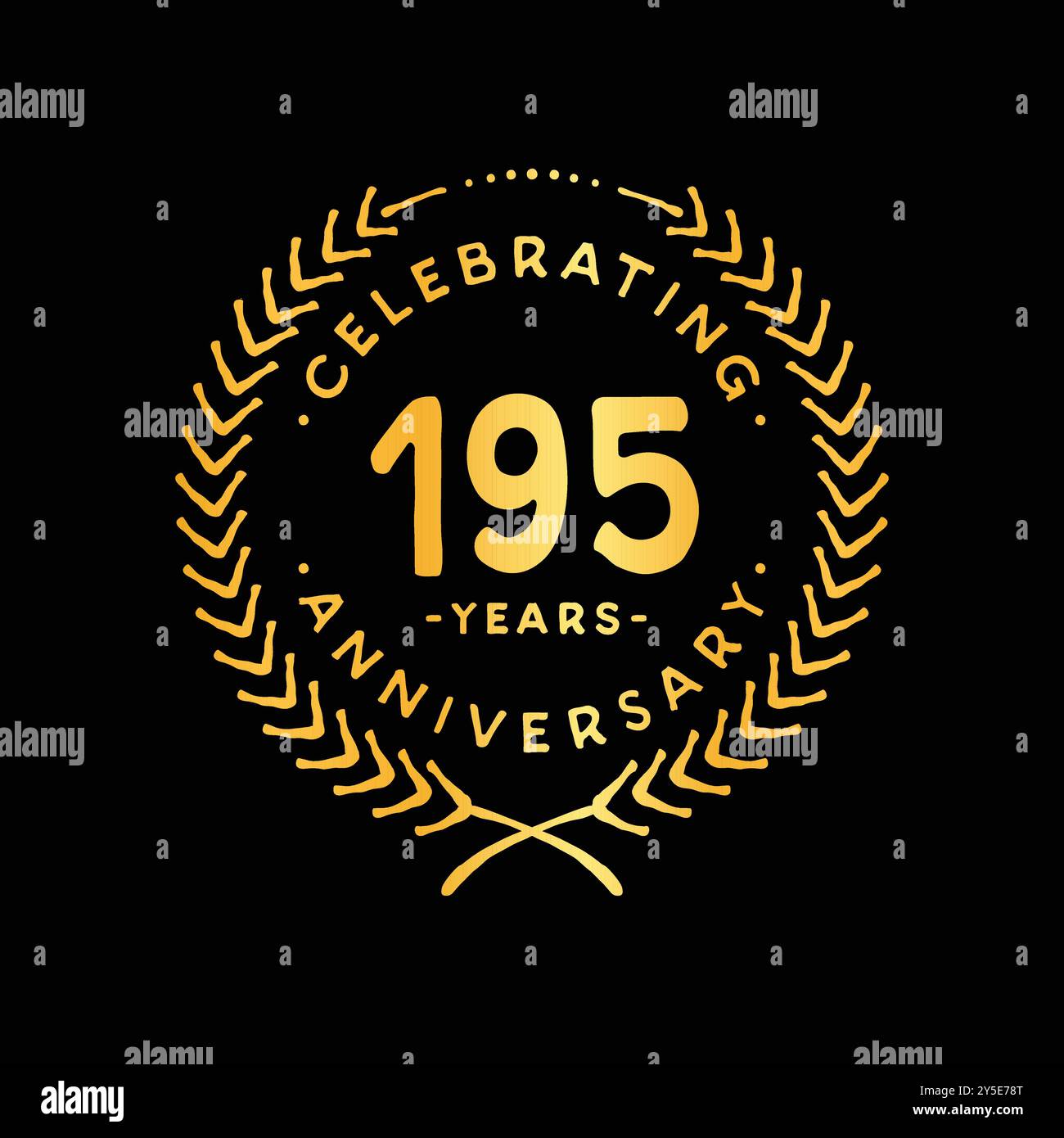 195 years design template. 195th vector and illustration Stock Vector ...