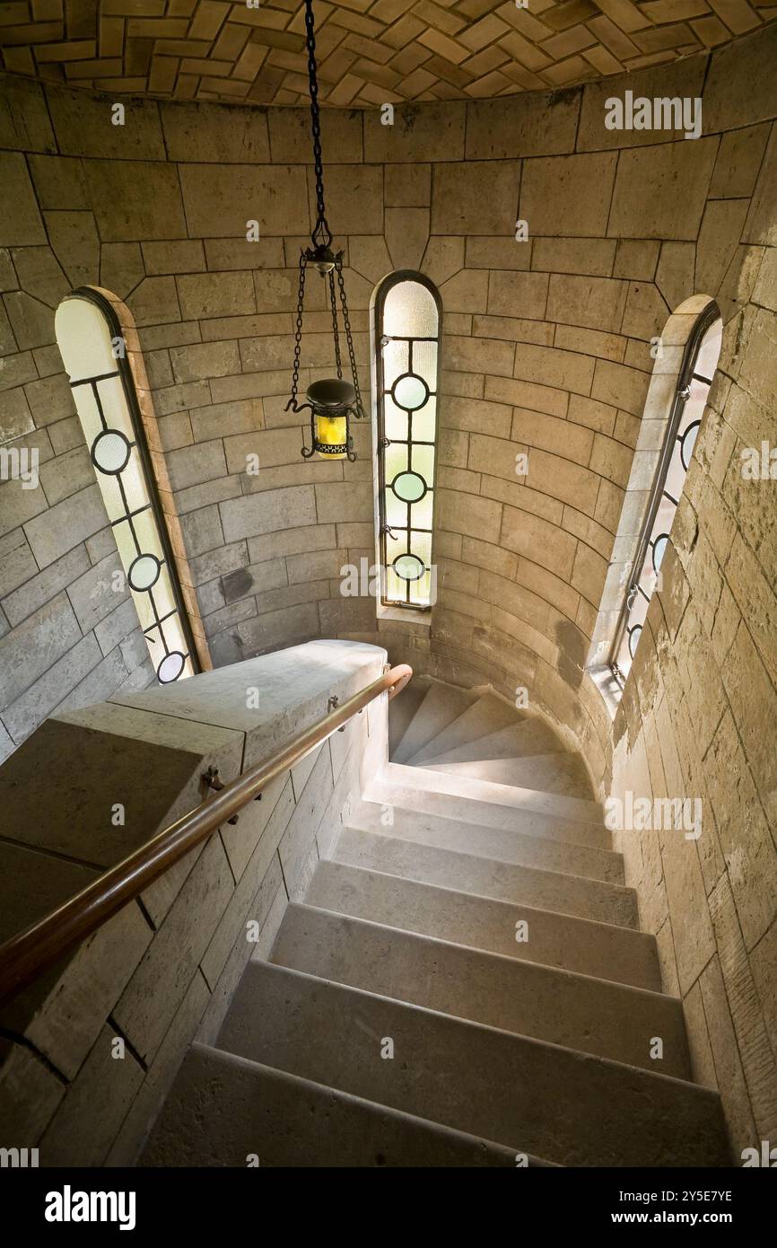 Winding steps wrought iron hi-res stock photography and images - Alamy