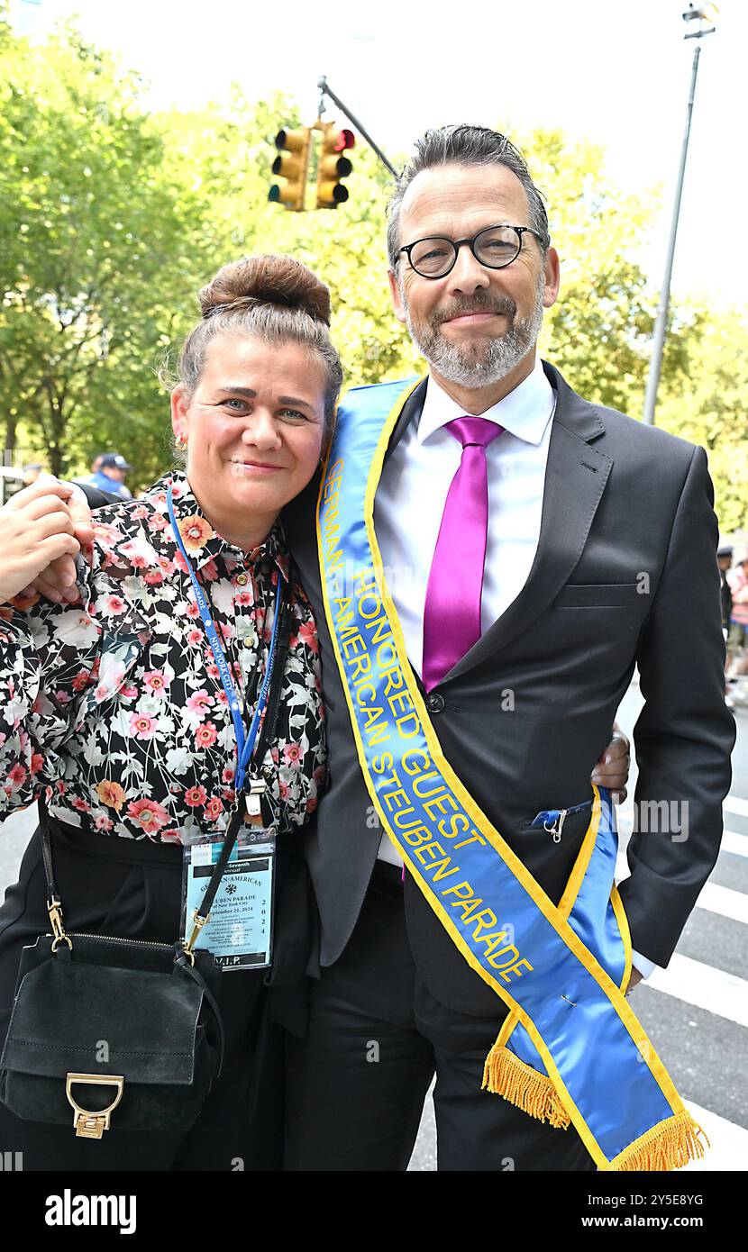 Julika Fricke and husband and Otto Fricke attend the German-American ...
