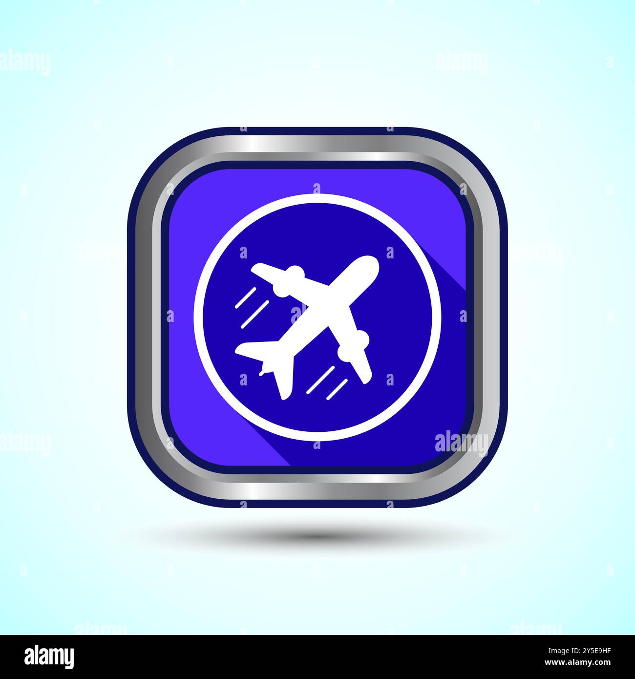 Airplane Icon Button Design Illustration. Flight Transport Sign. Travel ...