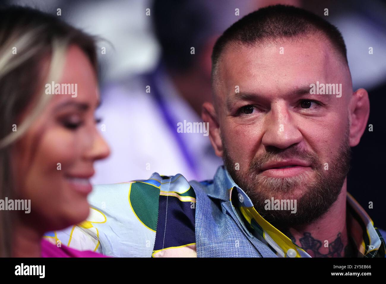 Conor McGregor and Dee Devlin in the stands at Wembley Stadium, London ...