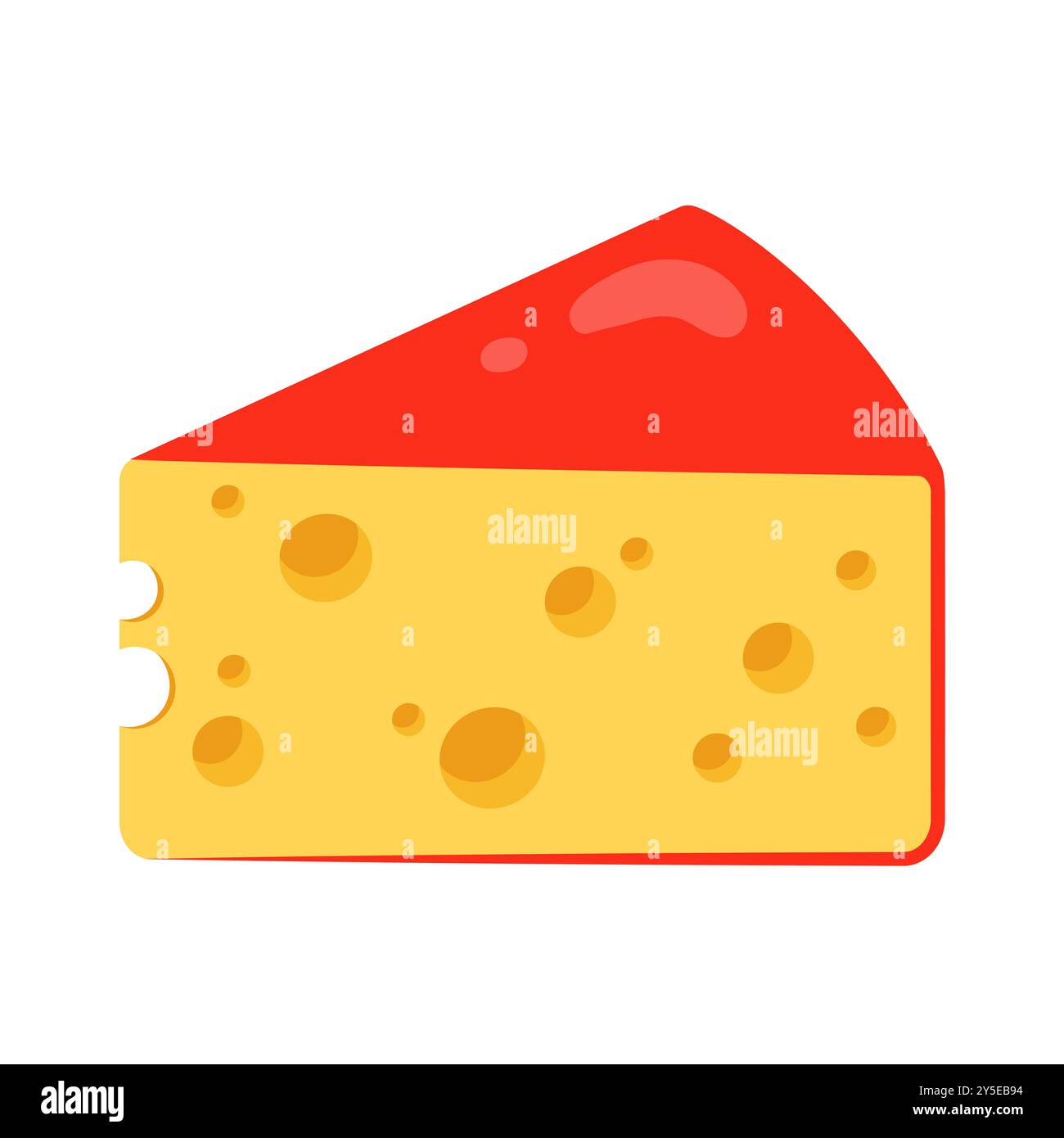 Piece of cheese. Vector illustration in flat style Stock Vector Image ...