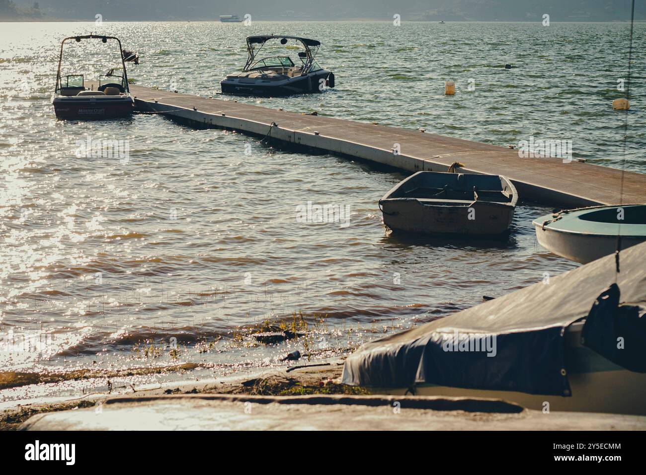 Landscape view boats docked on hi-res stock photography and images - Alamy