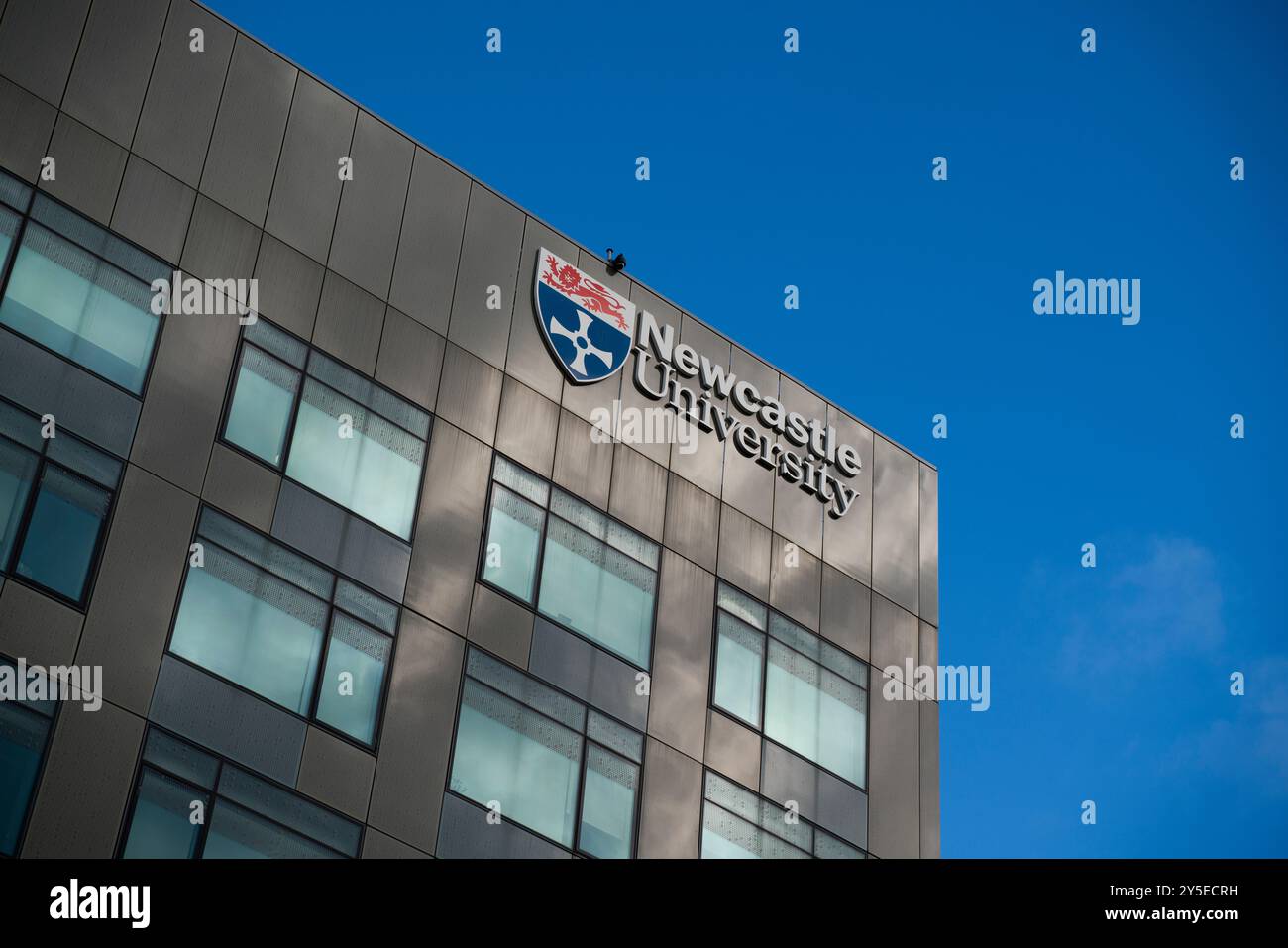 General view of a Newcastle University building with the Newcastle ...