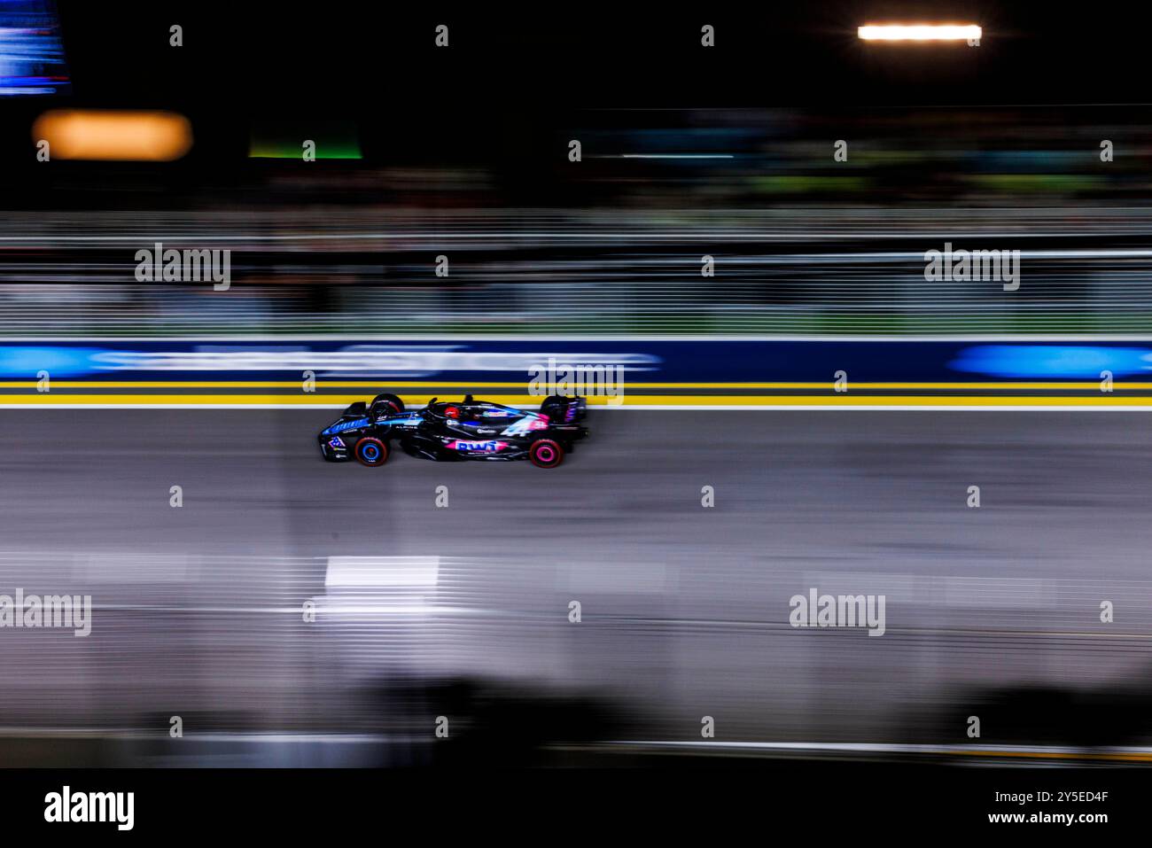 Singapore, Singapore. 21st Sep, 2024. Esteban Ocon of France drives the ...