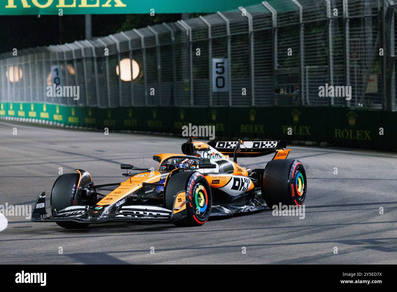 Singapore, Singapore. 21st Sep, 2024. Oscar Piastri of Australia drives ...