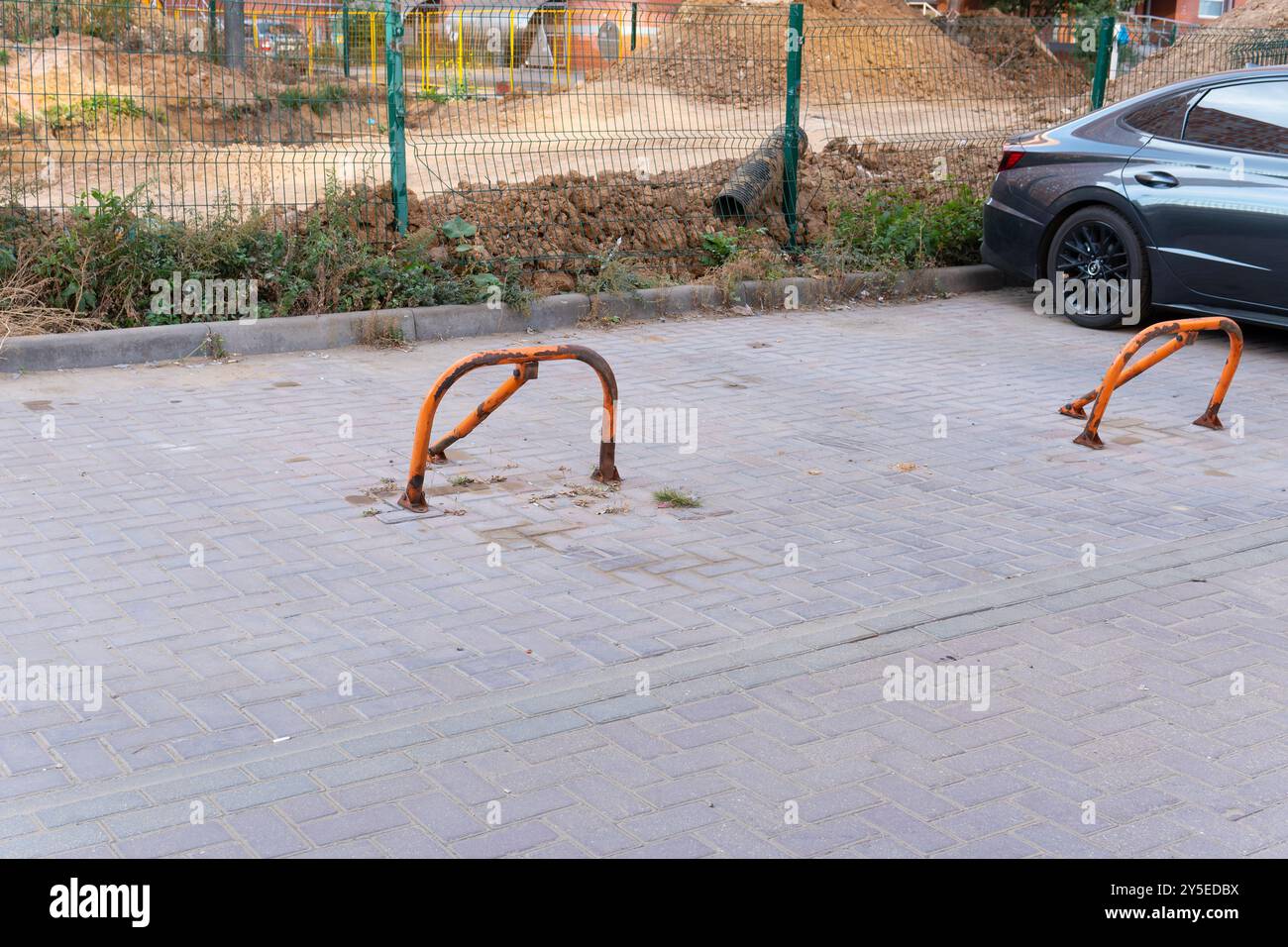 protection urban car lot traffic barrier safety zone access security ...