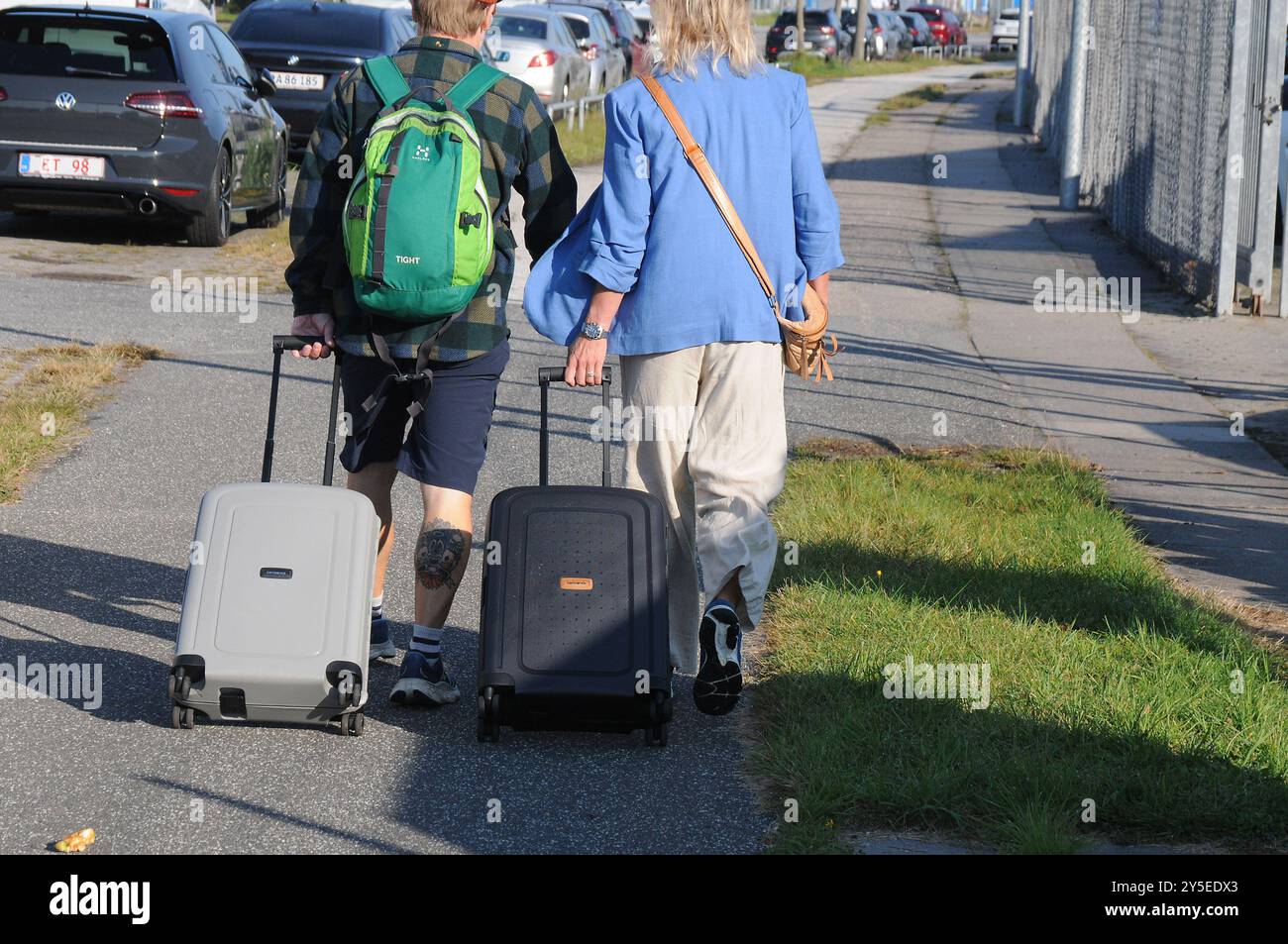 Copenhagen /Denmark /17 September 2024/ person with suite case in danish capital Copenhagen ...