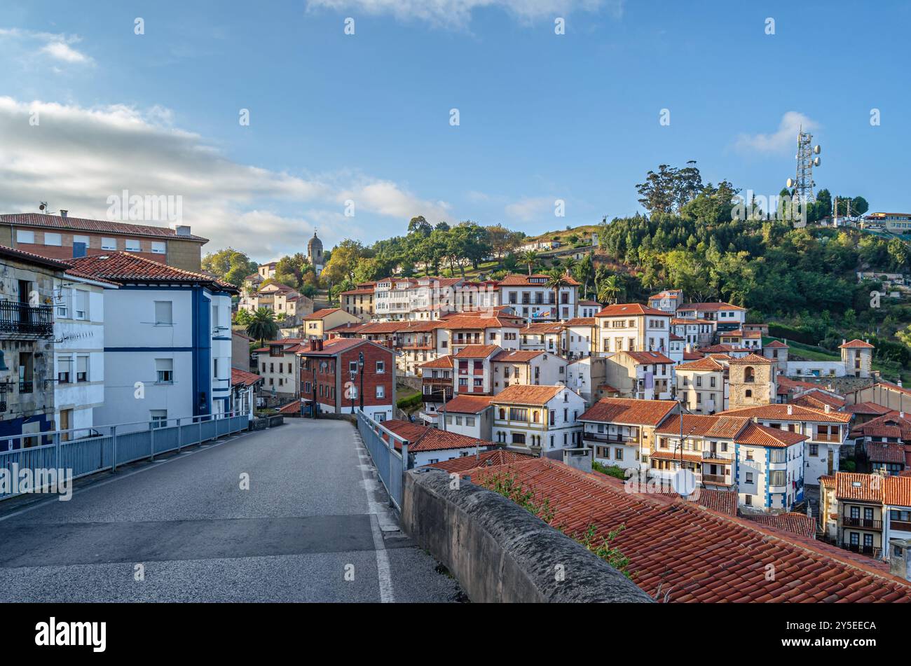 Architecture in the coastal town of Lastres (Llastres), Asturias ...