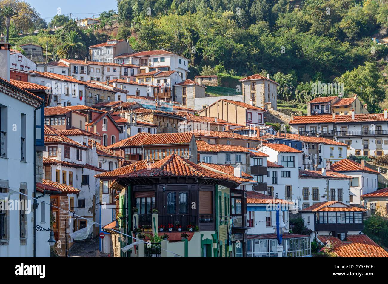 Architecture in the coastal town of Lastres (Llastres), Asturias ...