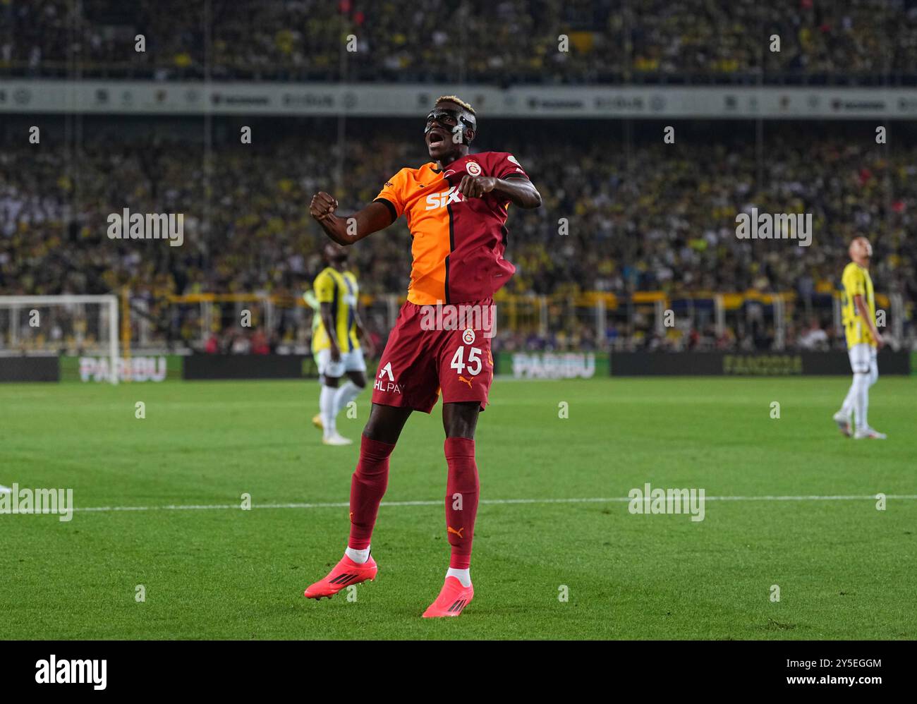 September 21 2024: Victor Osimhen of Galatasaray celebrate during a ...