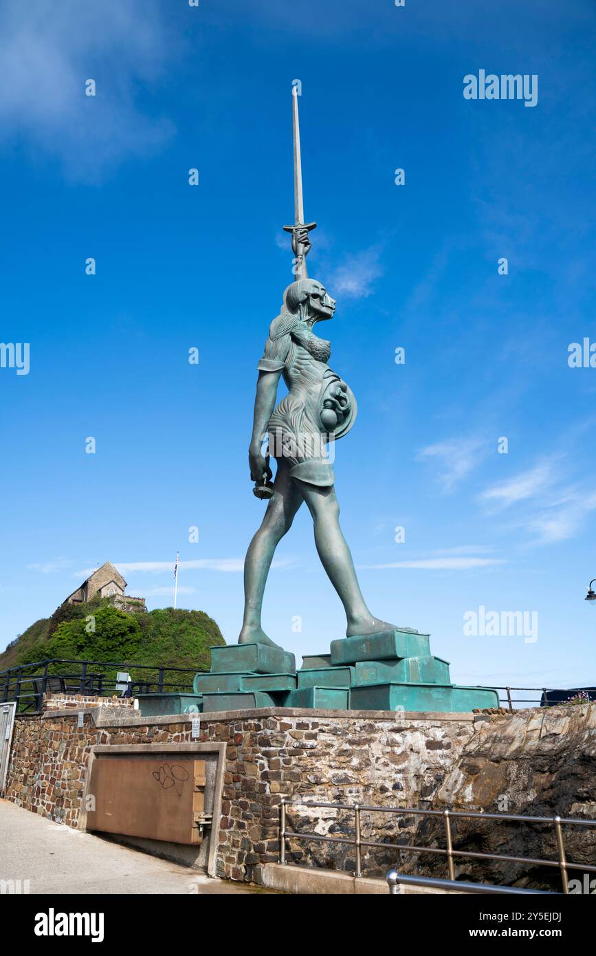 Verity by Damien Hirst, a steel and bronze statue displayed in the ...