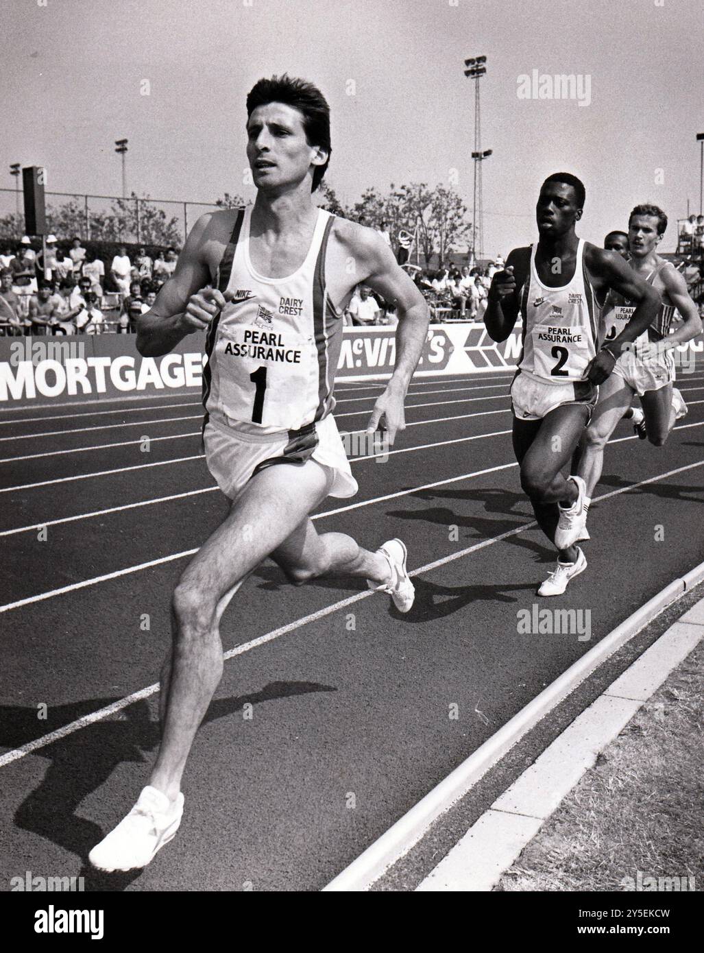SEB COE ON HIS WAY TO WINNING THE 800 METRES AT THE PEARL ASSURANCE ...