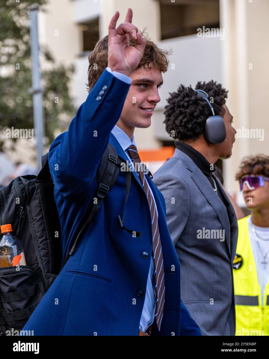 Sept 21, 2024.Arch Manning #16 of the Texas Longhorns as he walks in ...