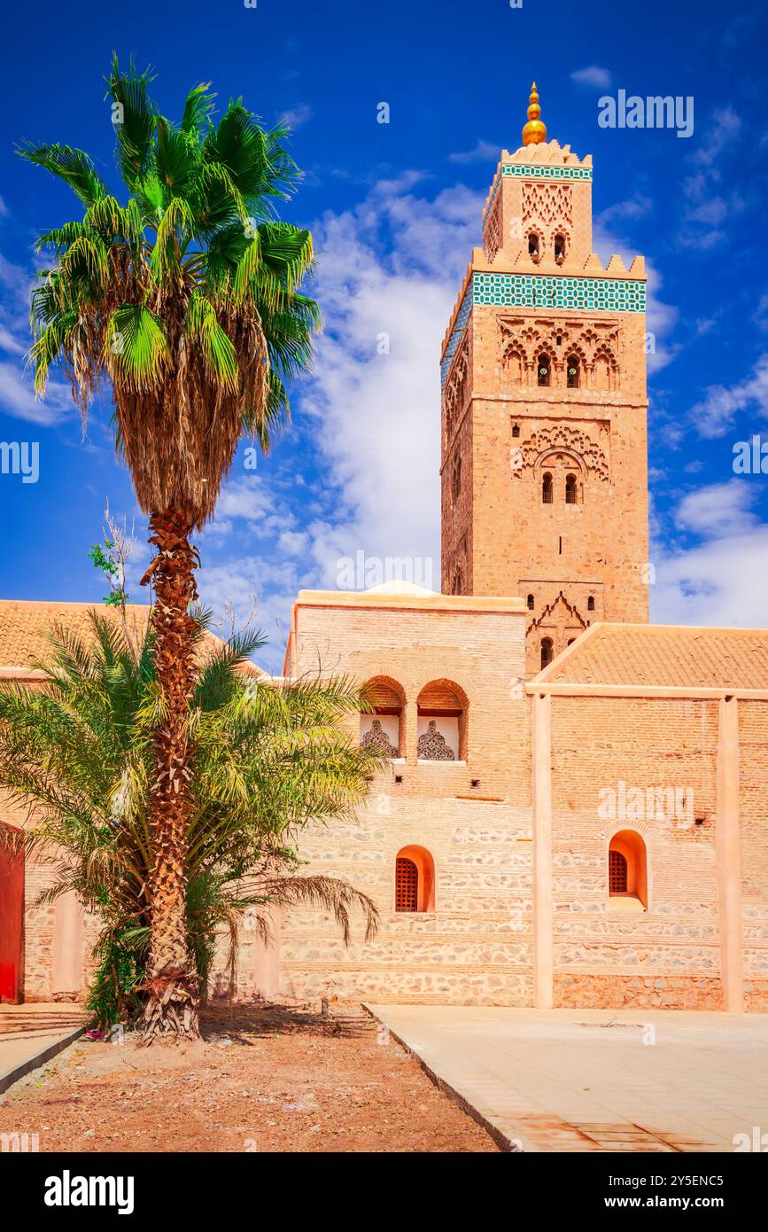 Marrakech, Morocco. Koutoubia Mosque with its towering minaret iconic ...