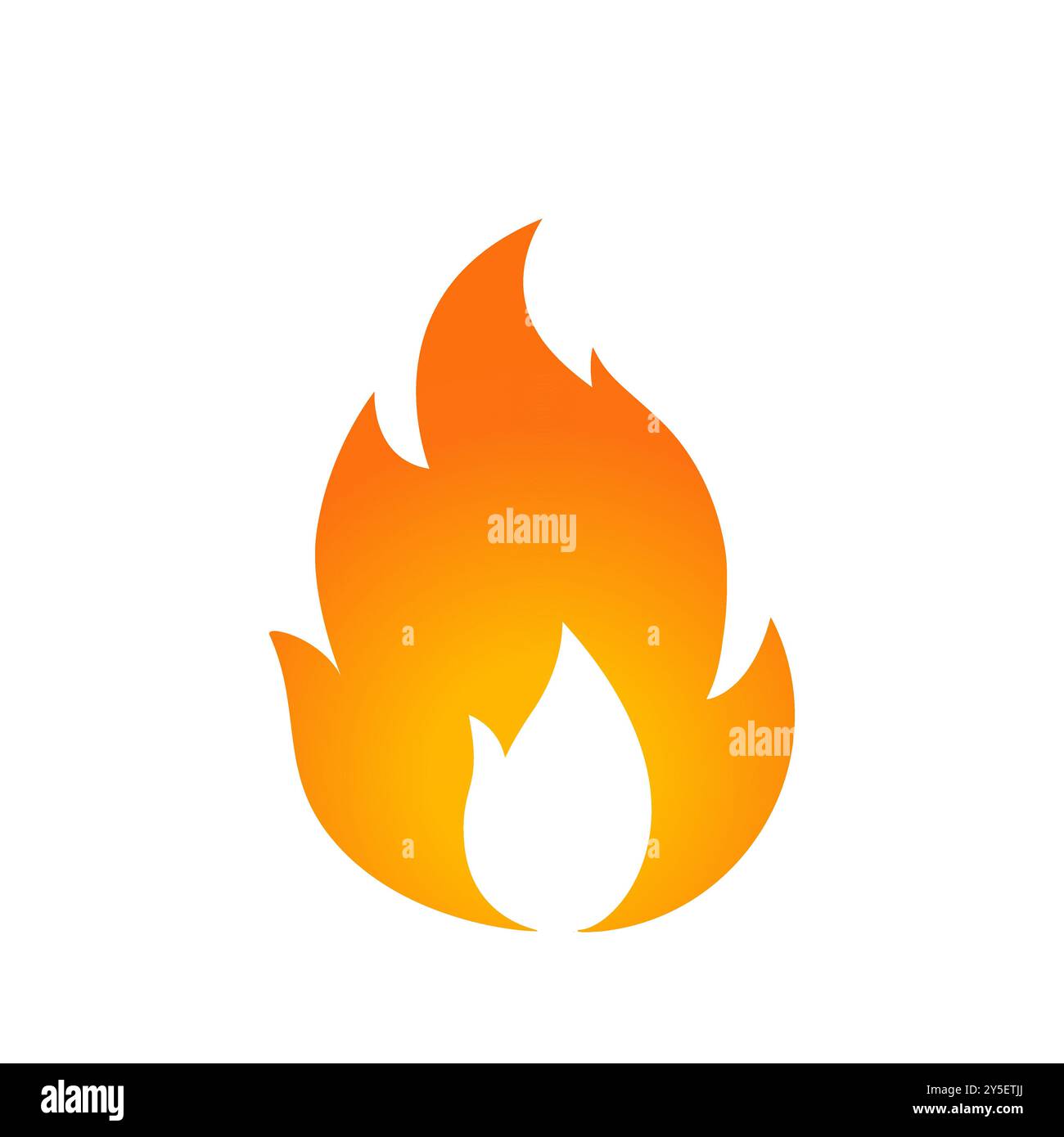 Fire flame red flame isolated vector Illustration Stock Vector Image ...