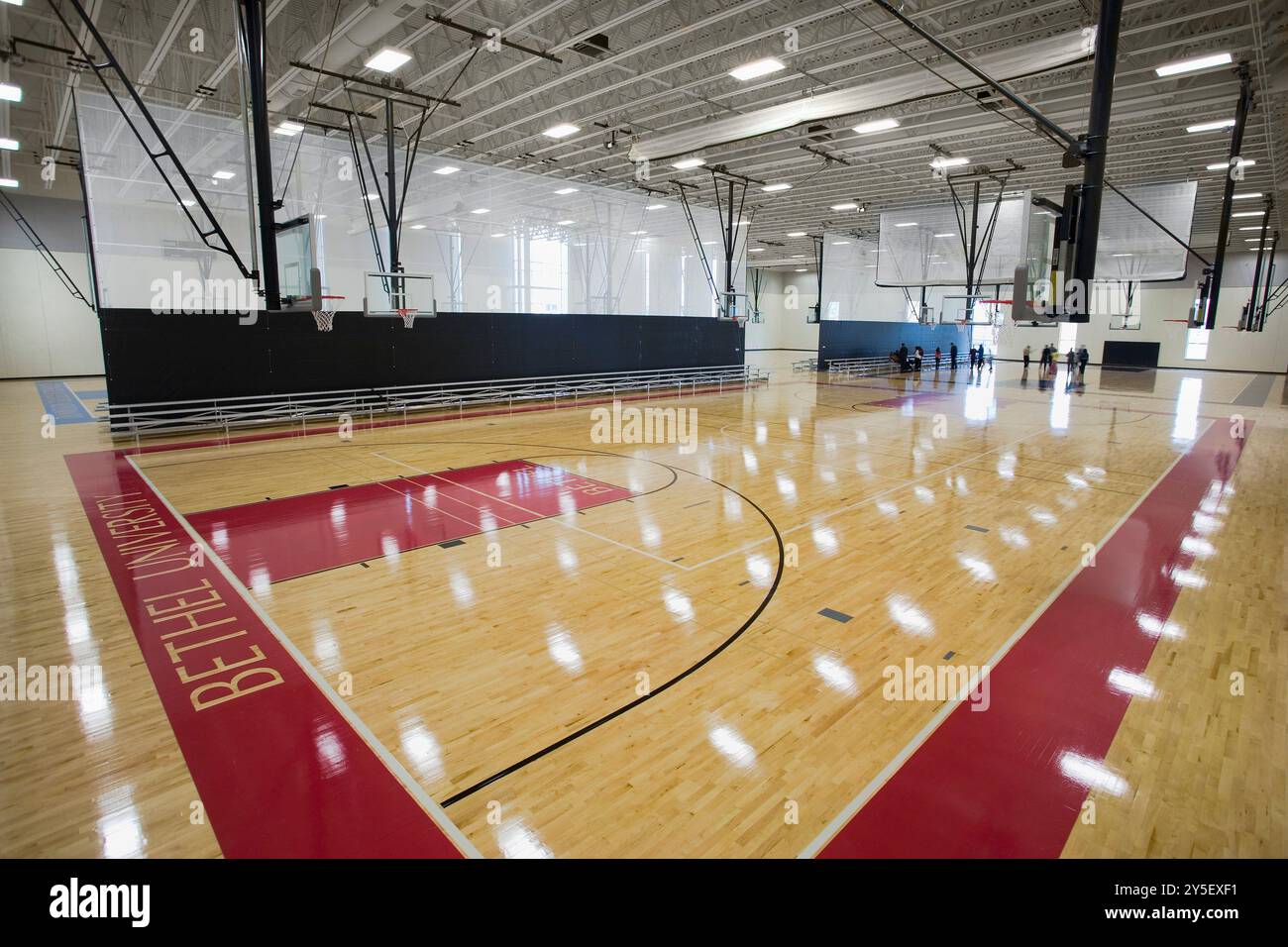 Large gym in high school Stock Photo - Alamy