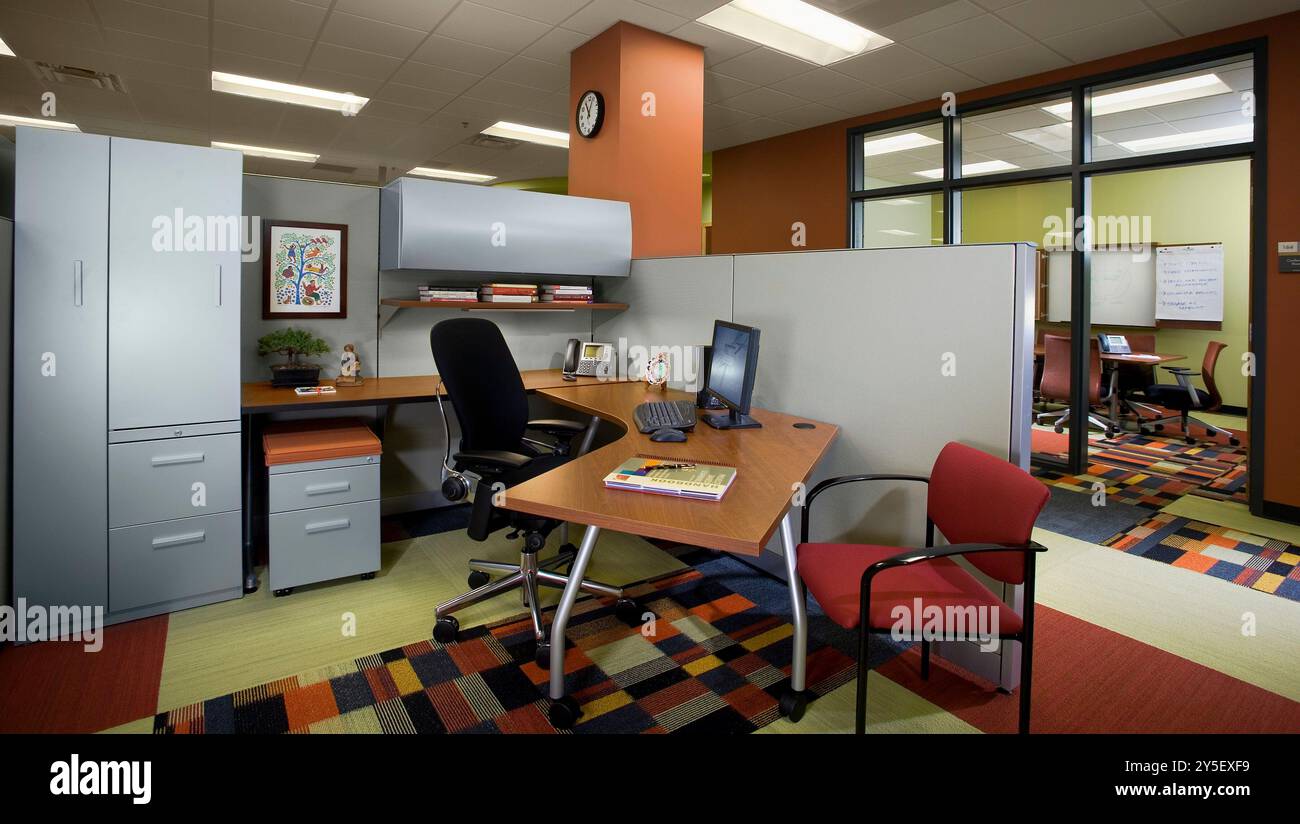 Colorful office cubicle Stock Photo - Alamy