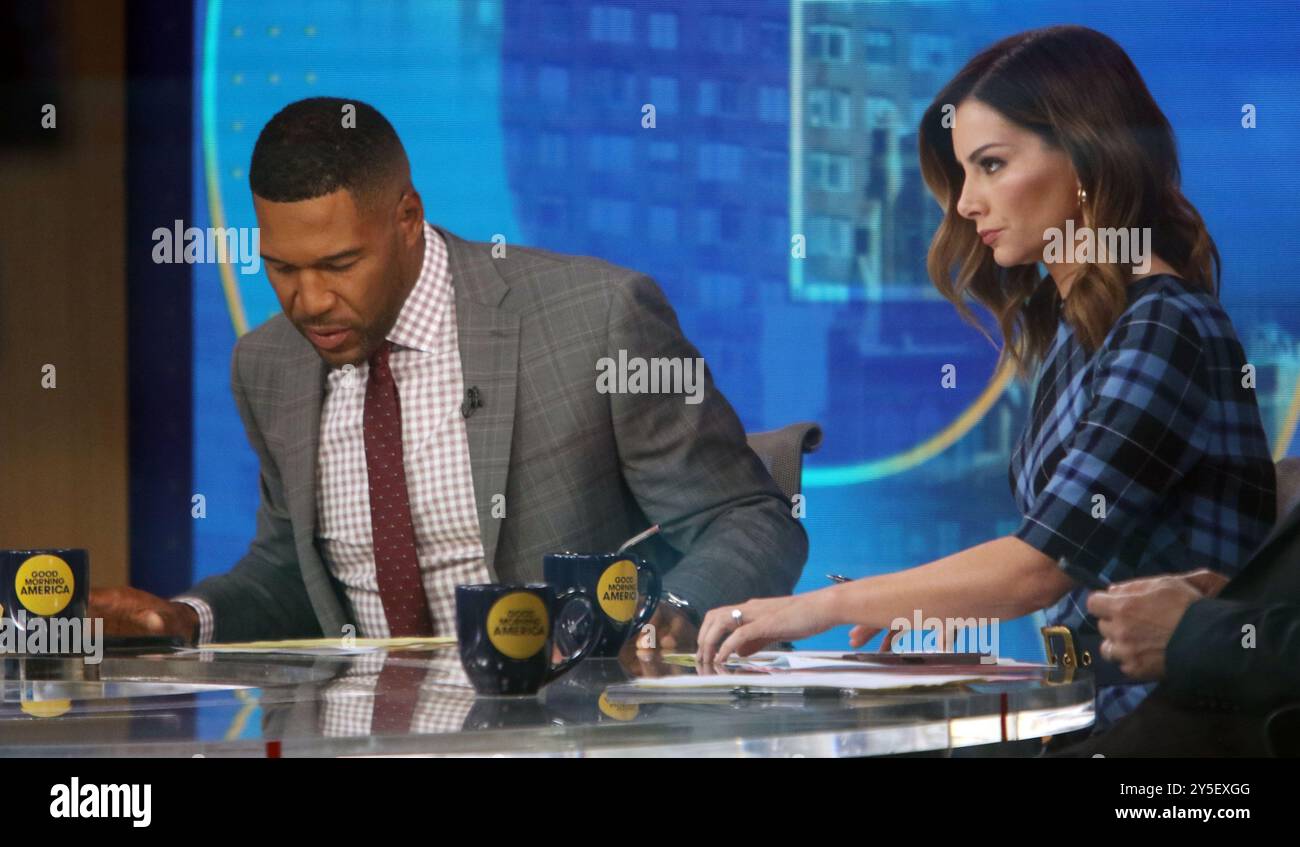 September 20, 2024 Michael Strahan, Rebecca Jarvis, on Good Morning ...
