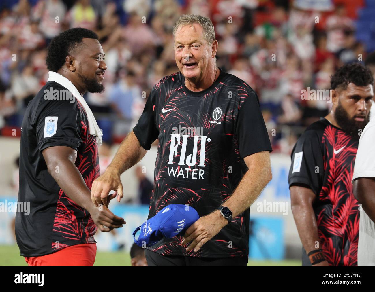 Higashi Osaka, Japan. 21st Sep, 2024. Fijian rugby national team head ...