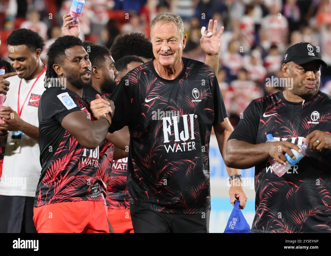 Higashi Osaka, Japan. 21st Sep, 2024. Fijian rugby national team head ...