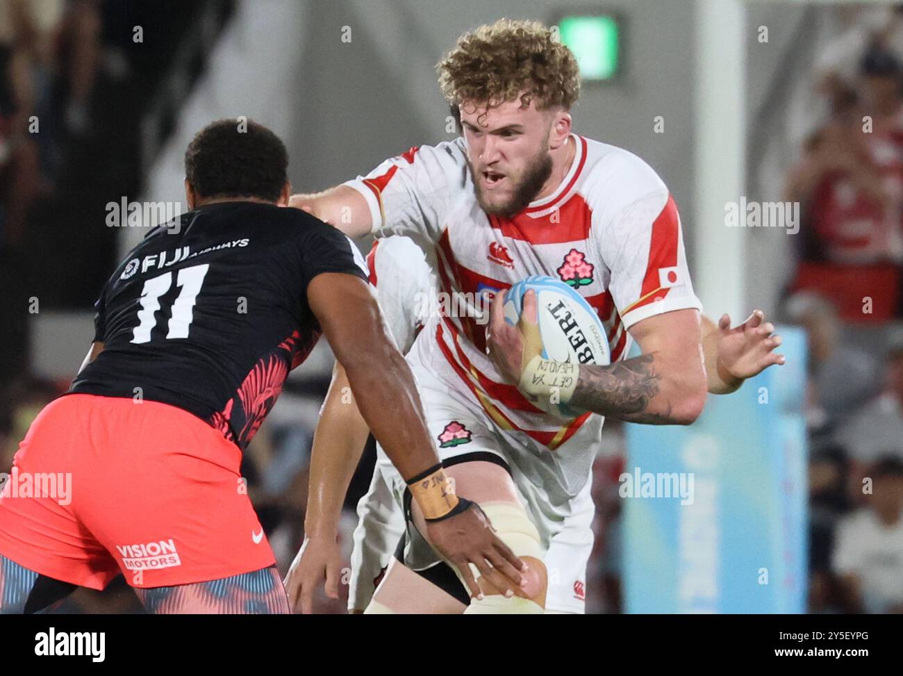Higashi Osaka, Japan. 21st Sep, 2024. Japan's lock Warner Dearns ...