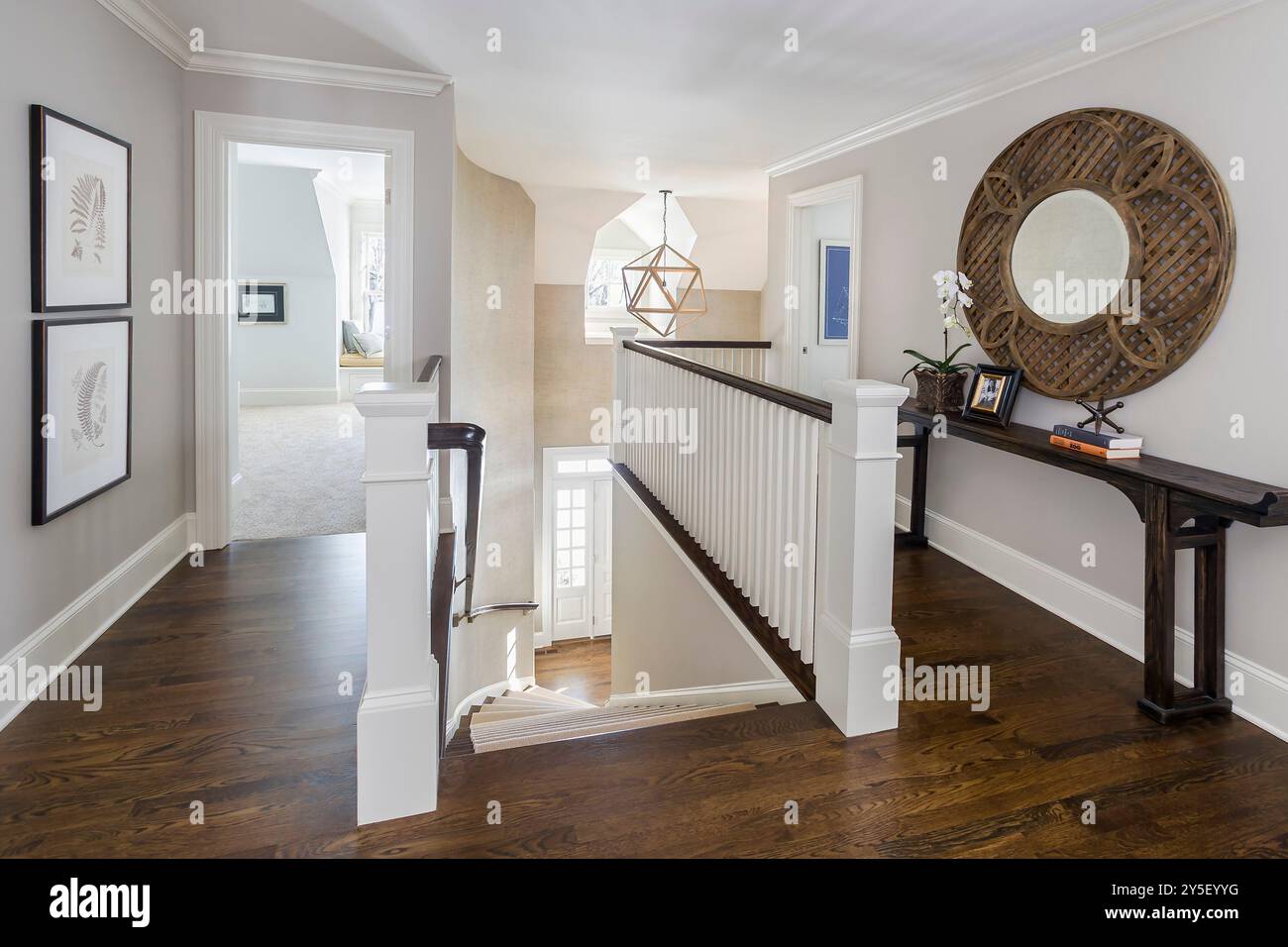 Railing with stained handrail hi-res stock photography and images - Alamy