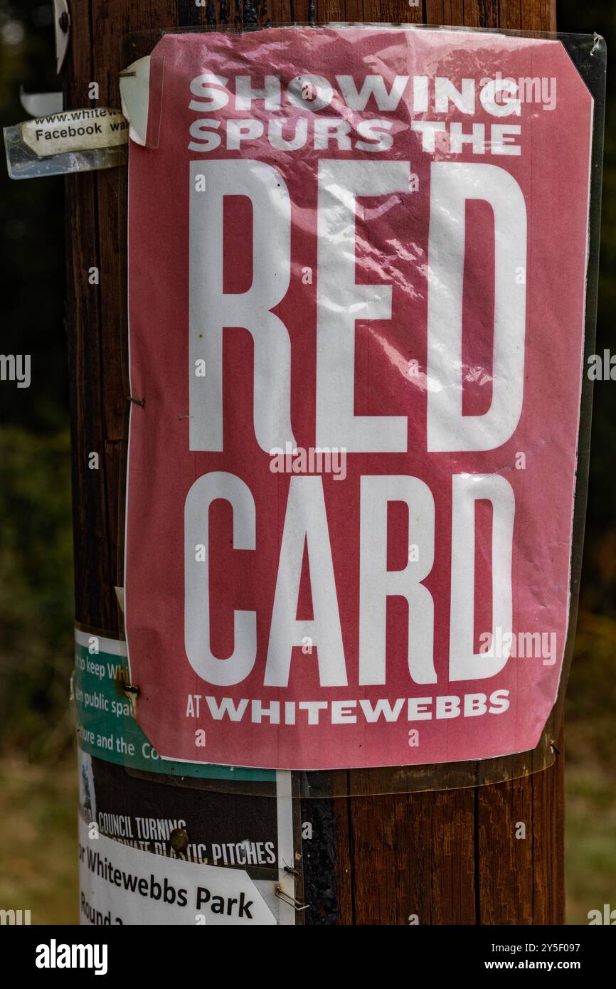 London, UK. 21st September, 2024. A poster advertises a local campaign ...