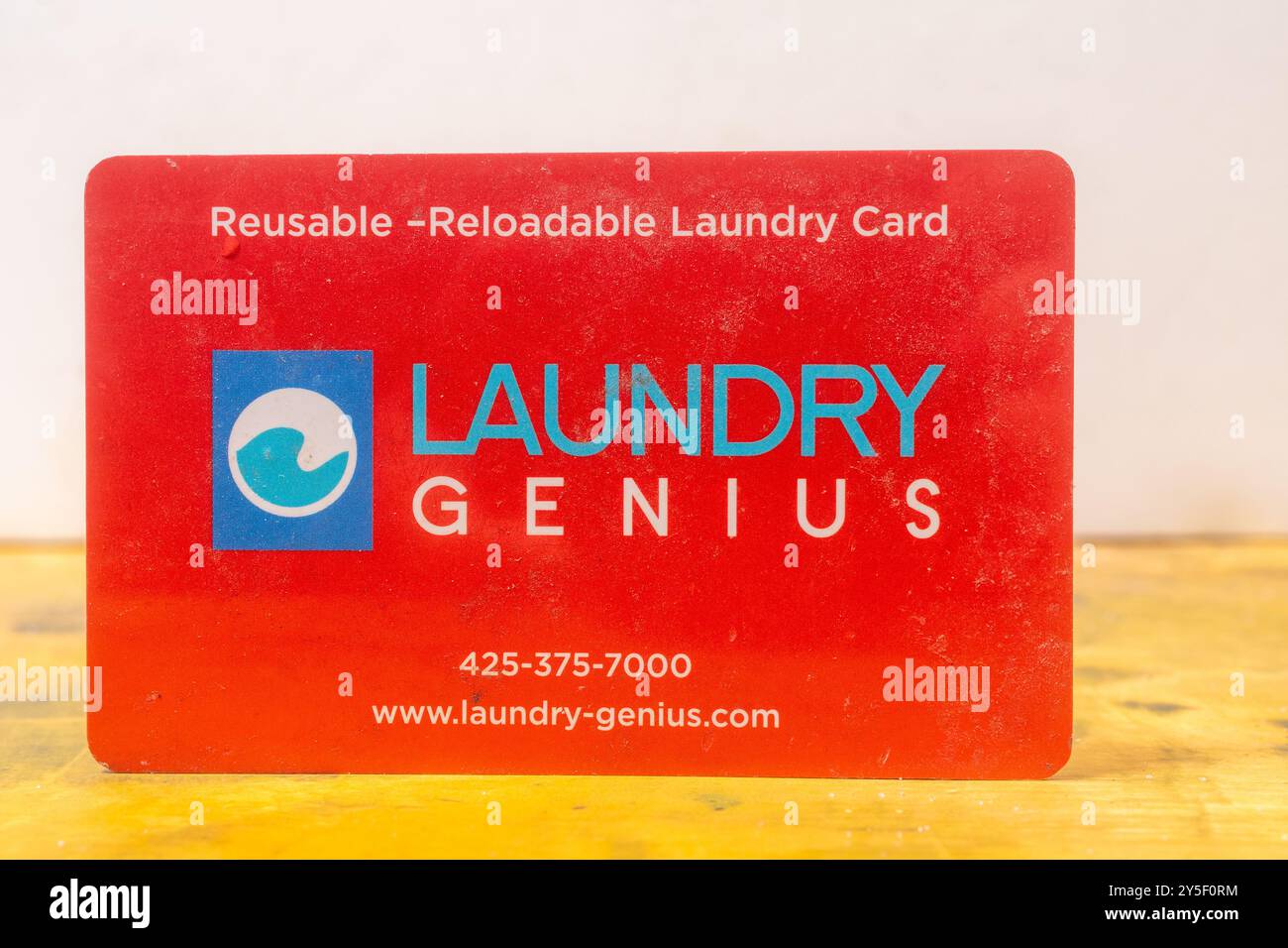 Everett WA USA Sept 13 2024: Laundry Genius Card replaces coins in coin ...