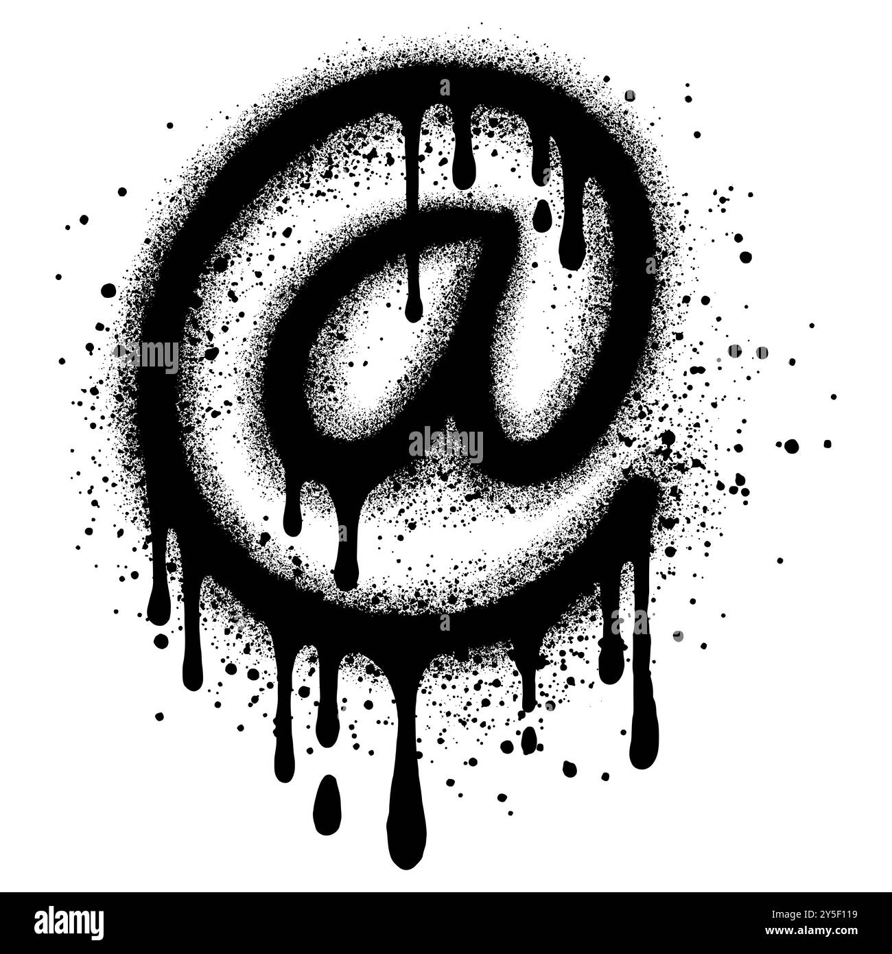 Email sign graffiti with black spray paint. vector illustration Stock ...