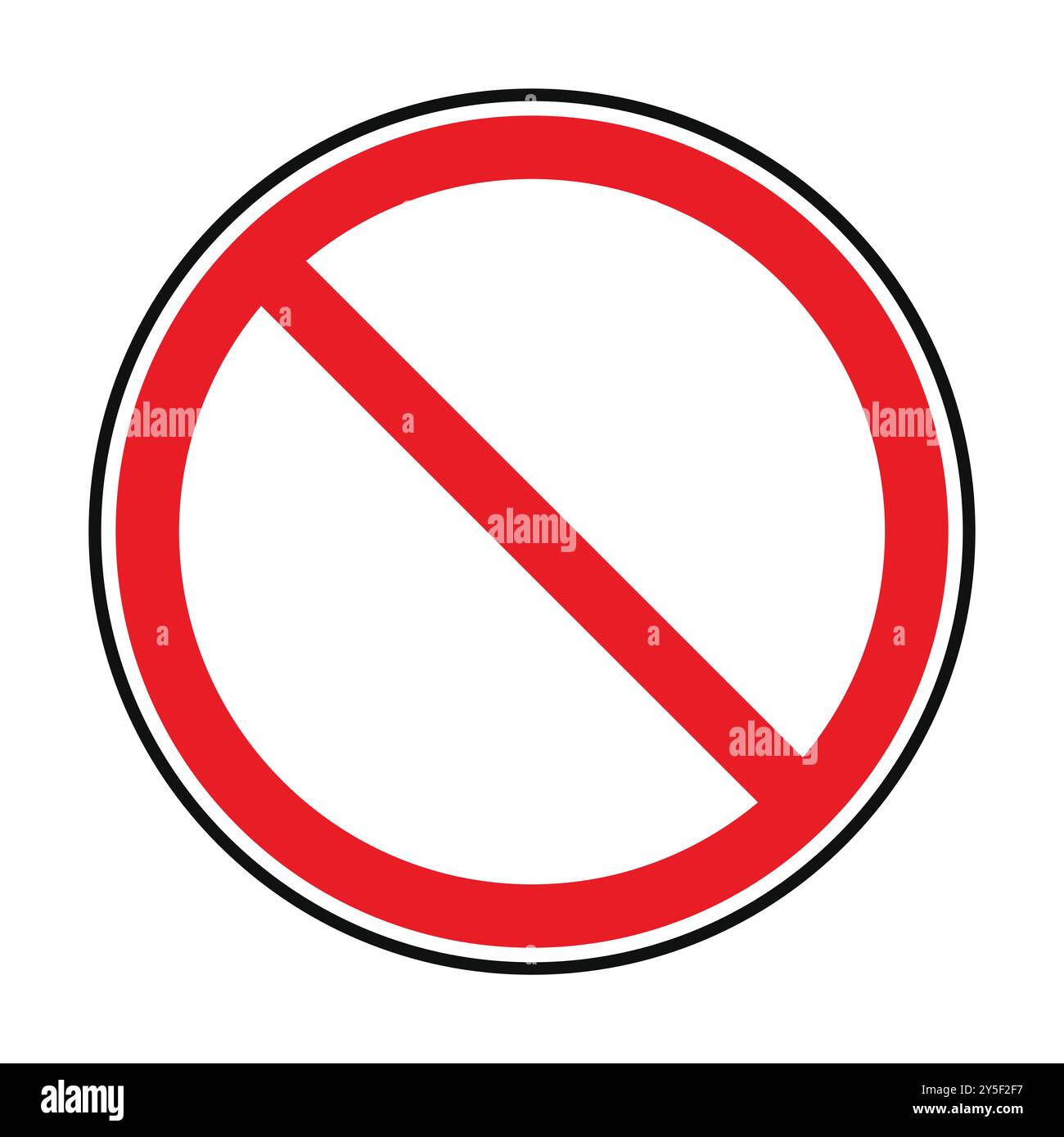 Circle prohibited sign with red and black color Stock Vector Image ...