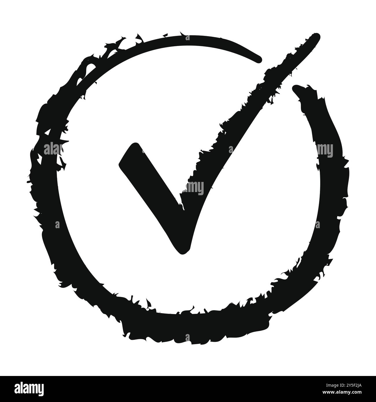 Check mark grunge texture black brush sign Stock Vector Image & Art - Alamy