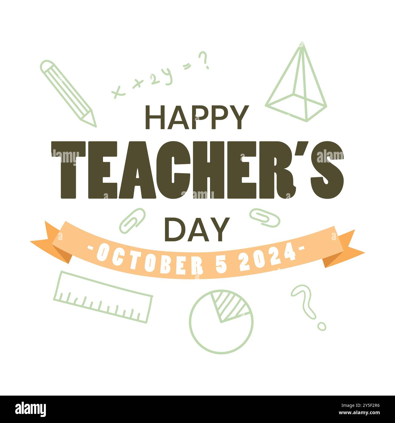Lettering happy teachers day. Vector illustration Stock Vector Image ...