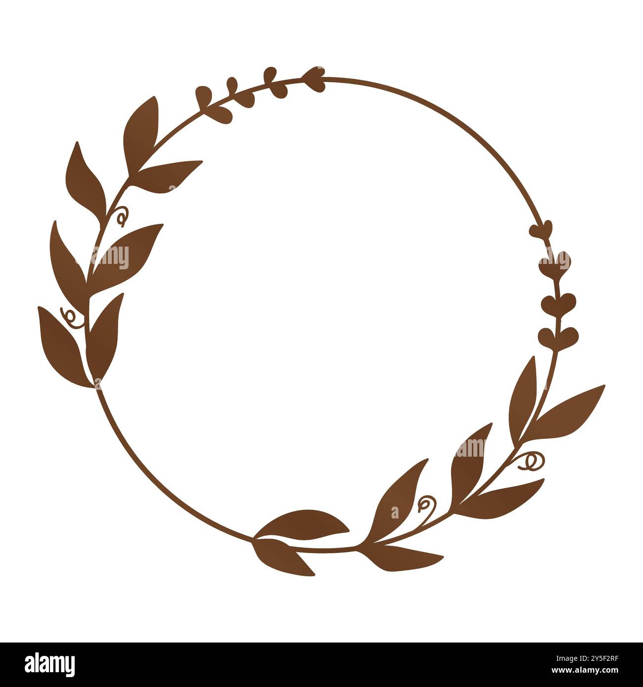 Hand drawing circle autumn leaves frame.Vector illustration Stock ...