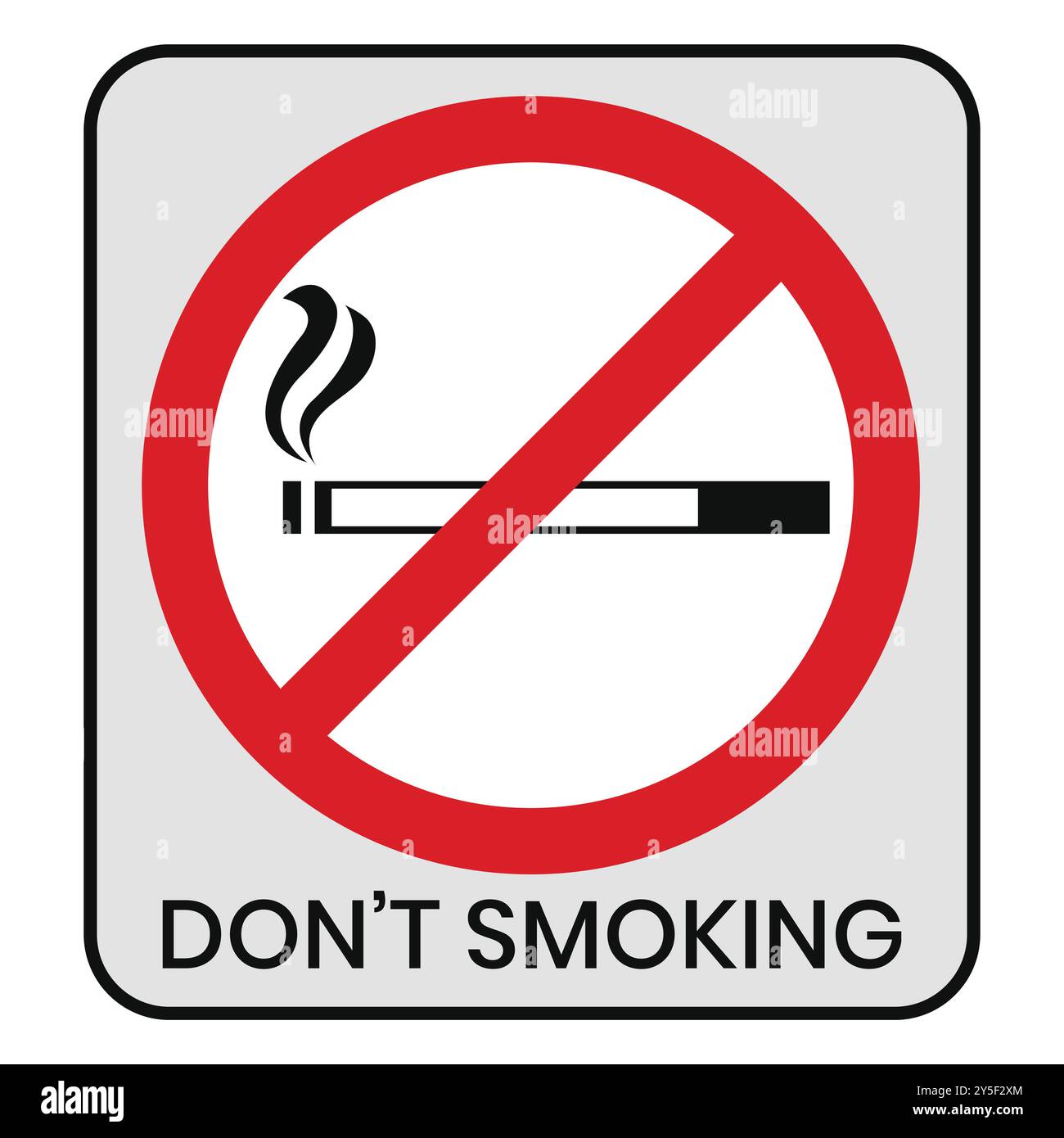 No smoking sign with lettering text .Vector illustration Stock Vector ...