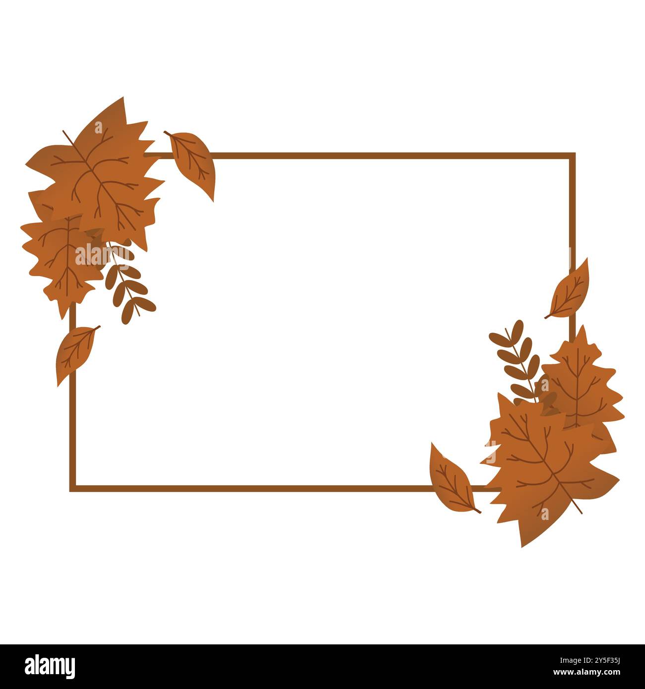 Landscape autumn leaves border design vector Stock Vector Image & Art ...